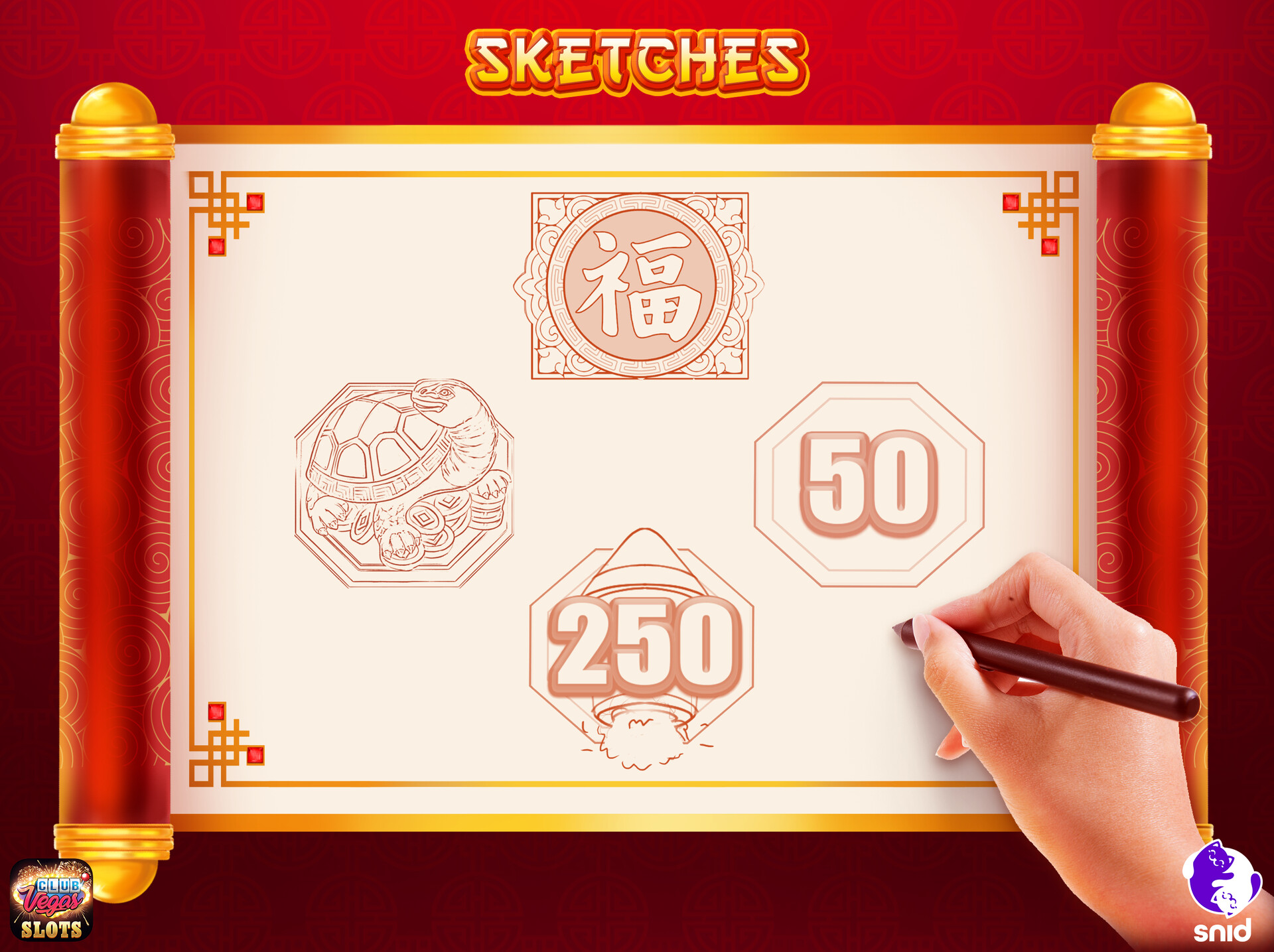 SNID Art Studio - Caishen Triple Cash