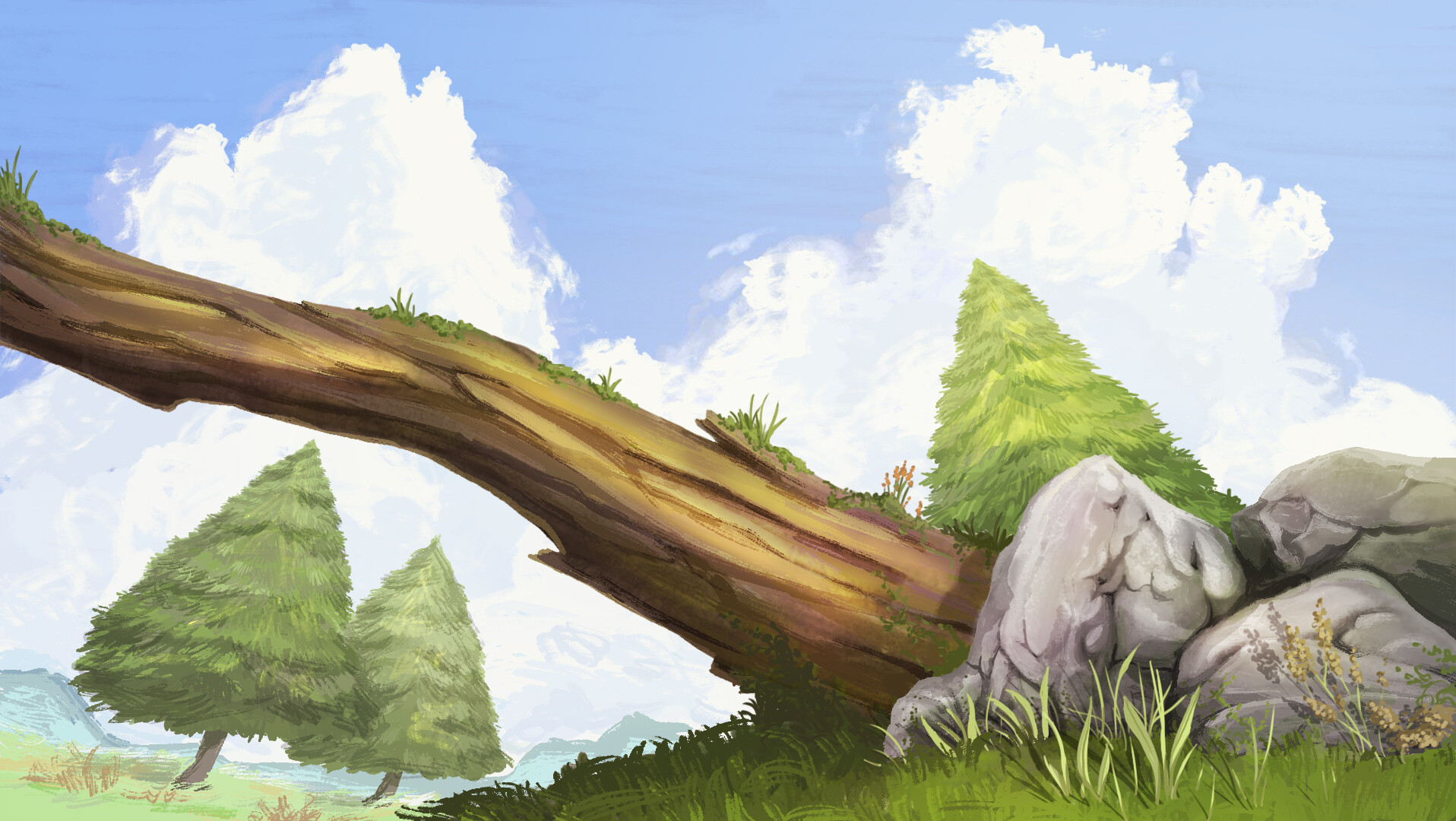 ArtStation - Background forest