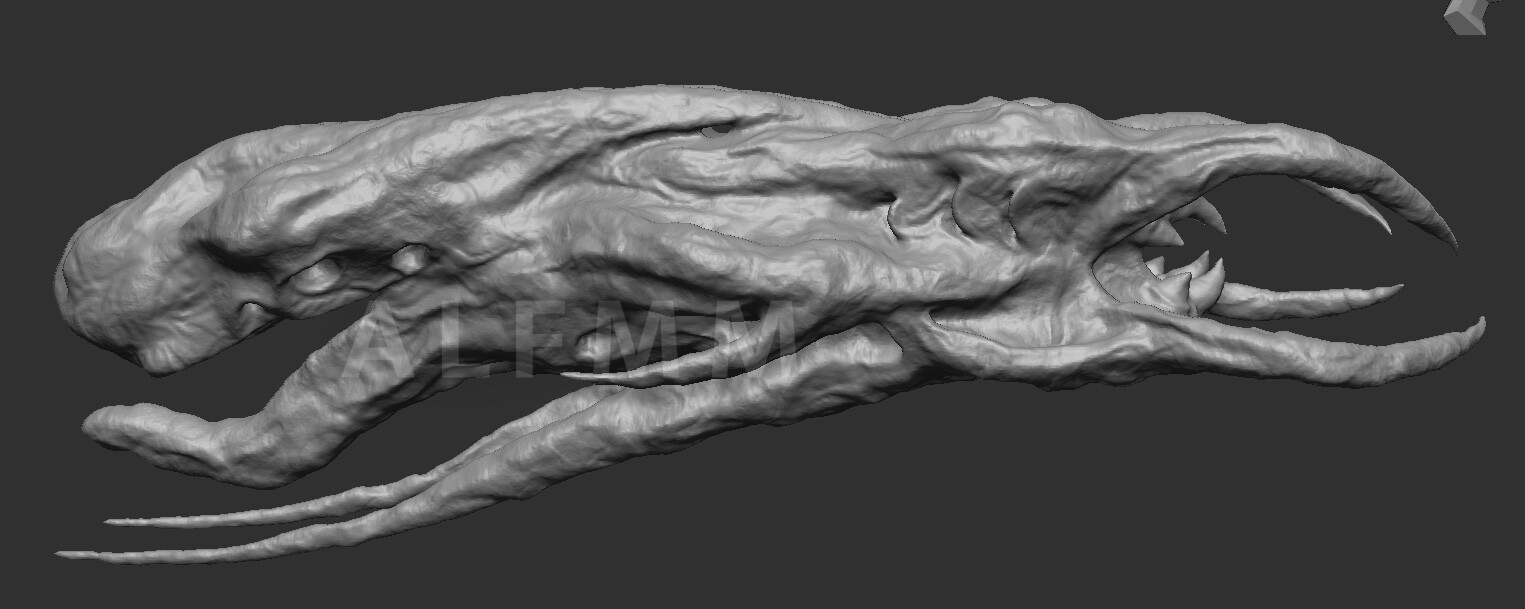 ArtStation - Living Gun/Organic Alien Firearm, 3D Model