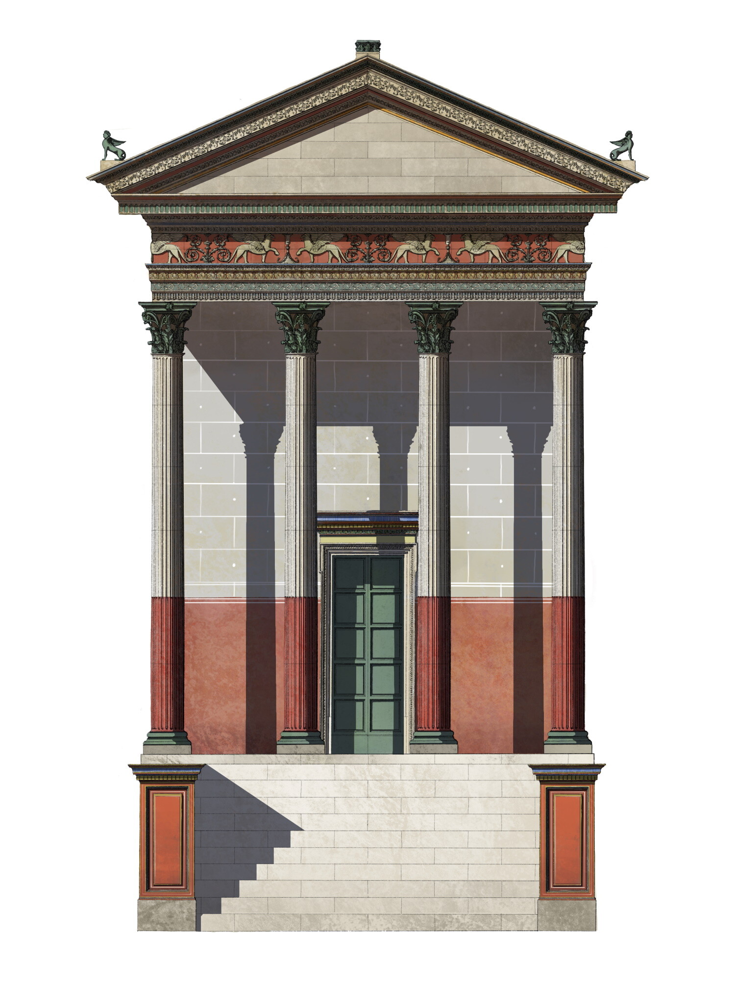 ArtStation - Roman polychrome corinthian temple