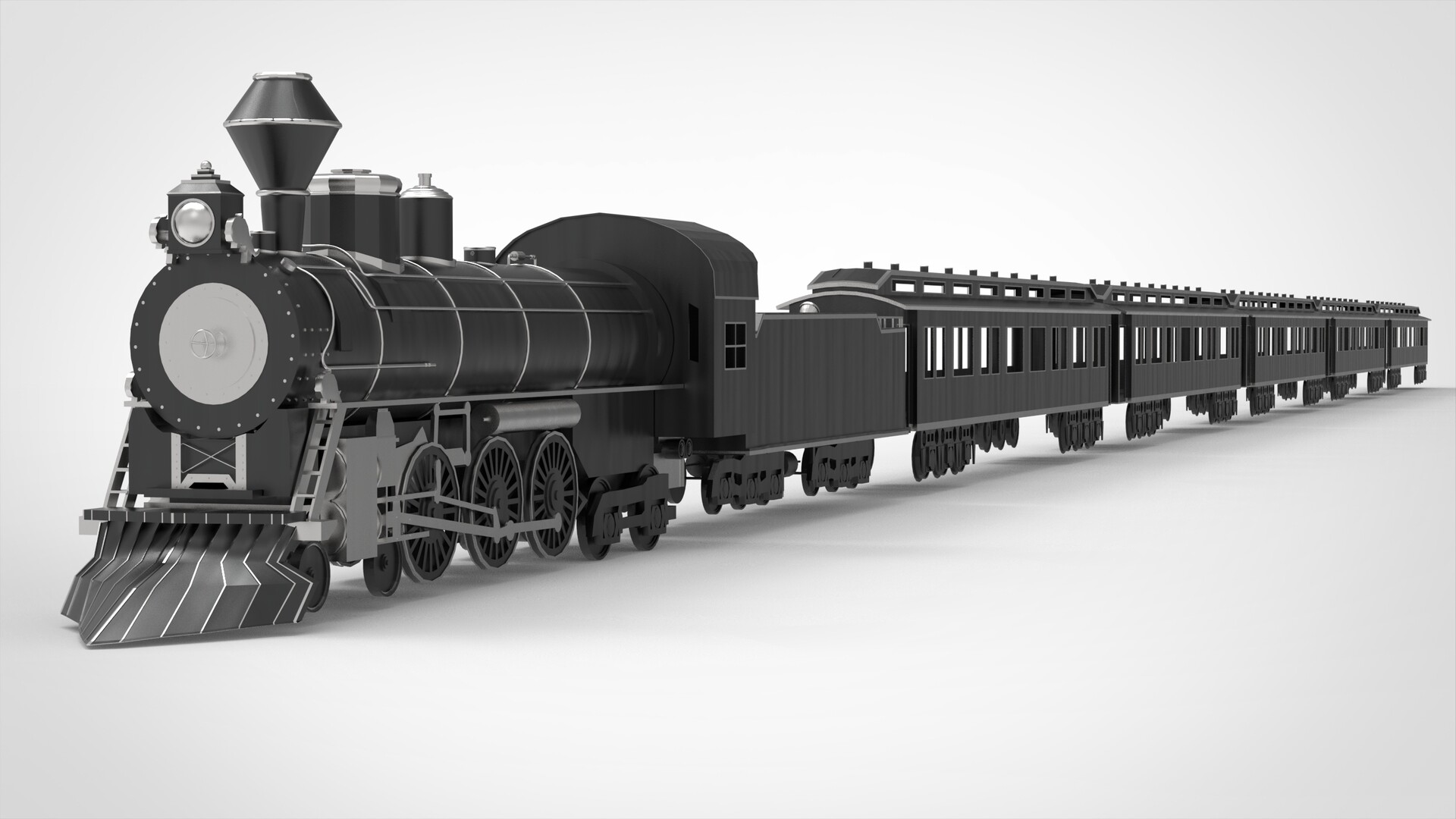 ArtStation - 3d Train model #autodesk maya