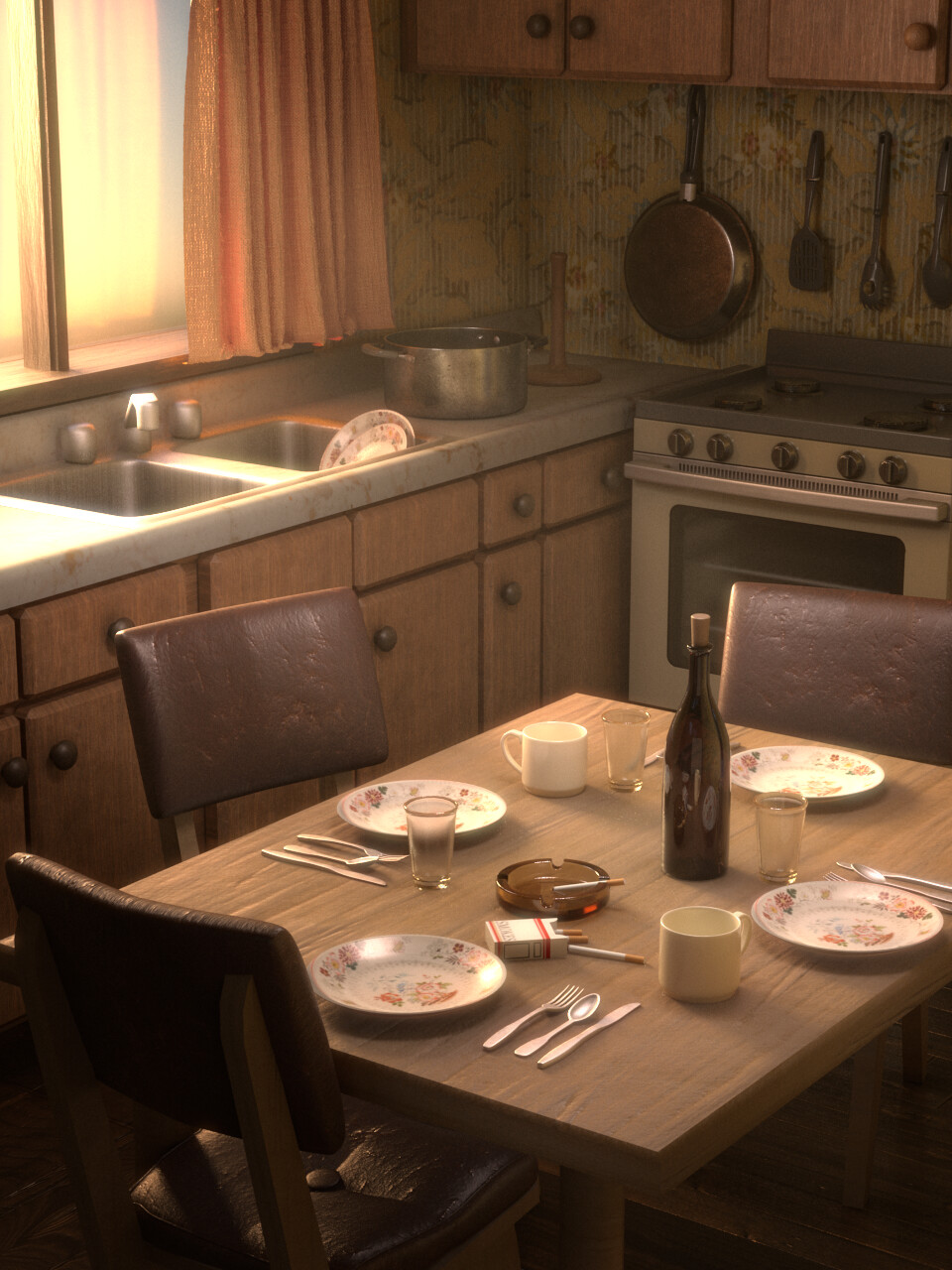 ArtStation - Kitchen Scene - Day vs Night