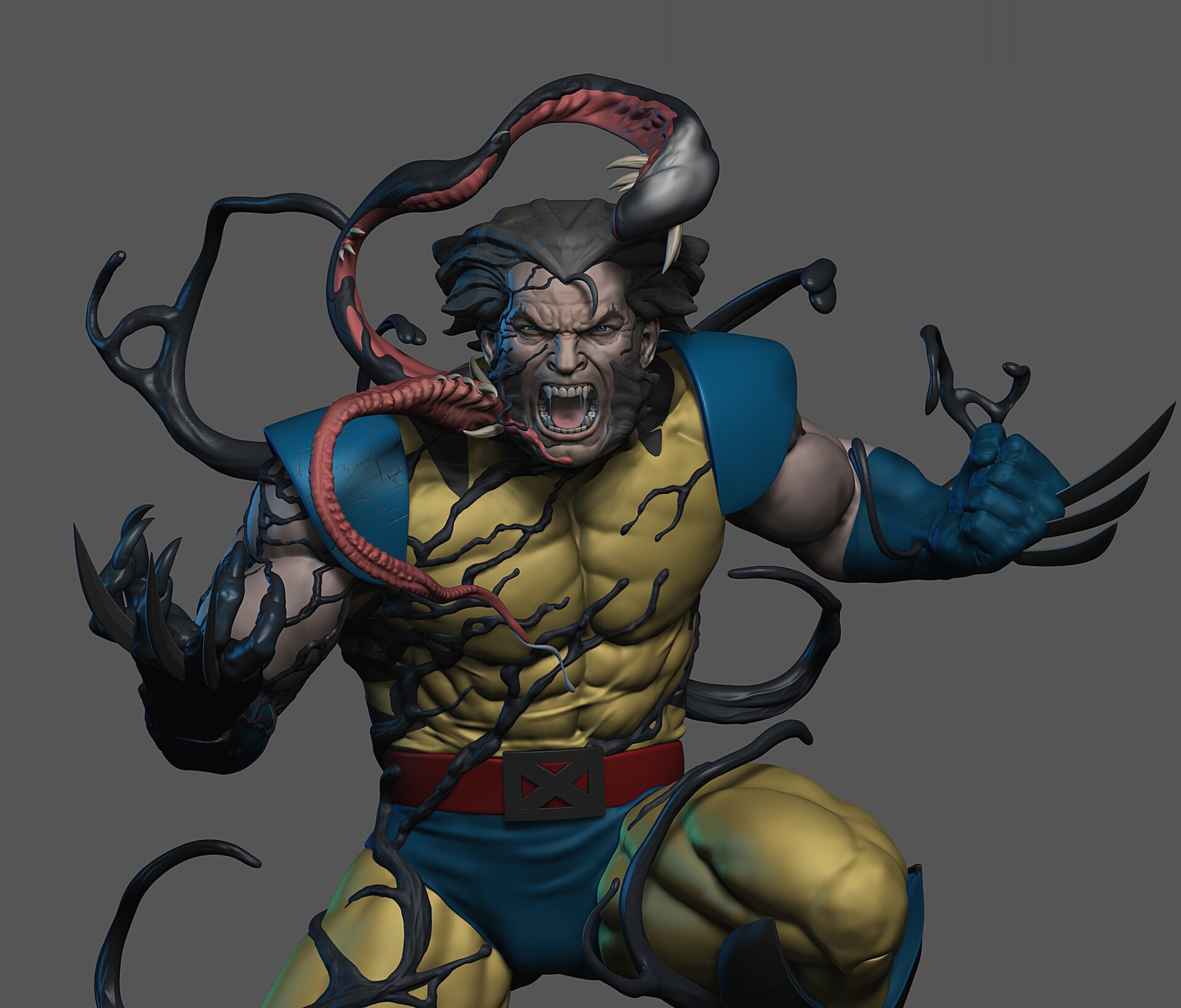 ArtStation - Wolverine Venomized concept sketch