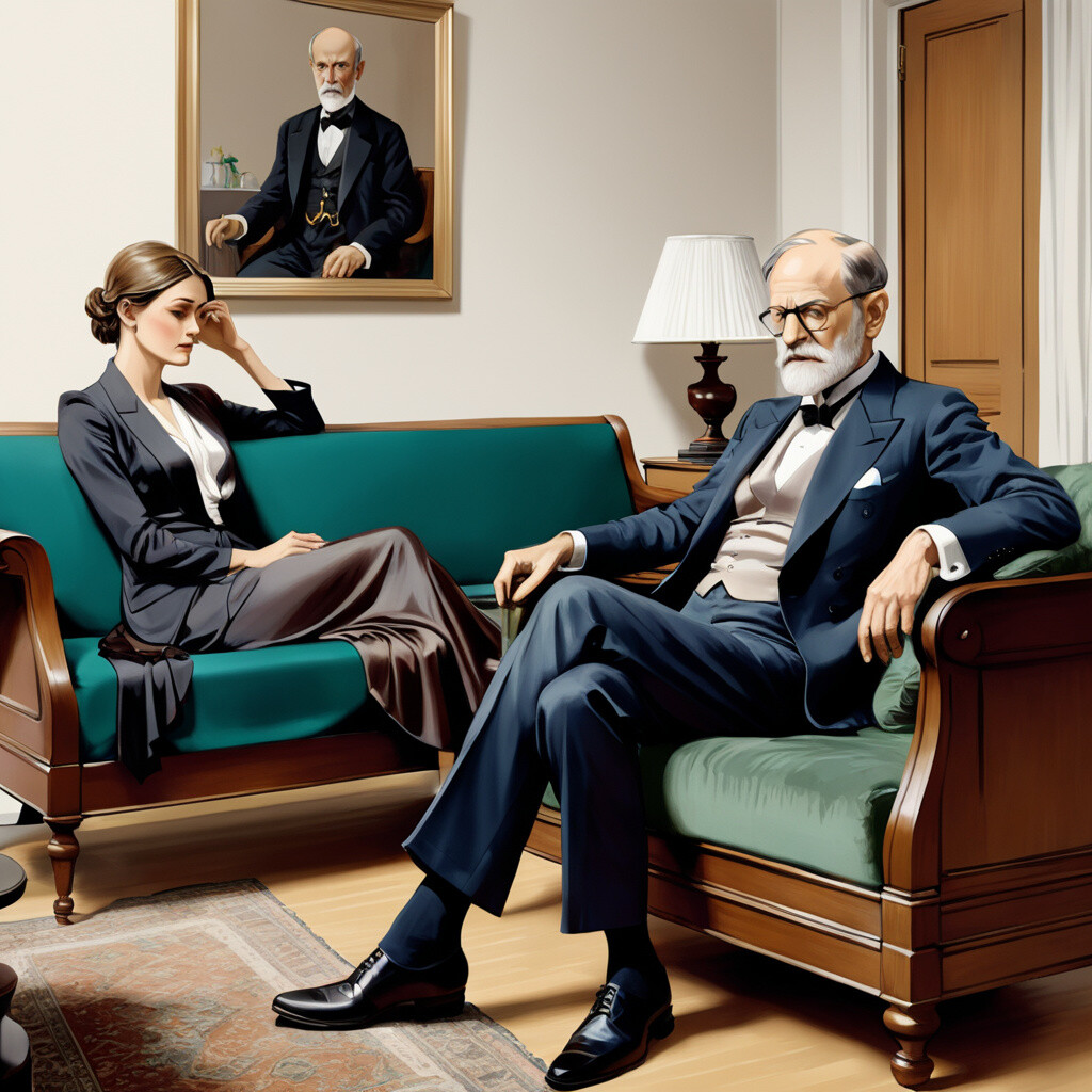 ArtStation - Sigmund Freud at his psychology work