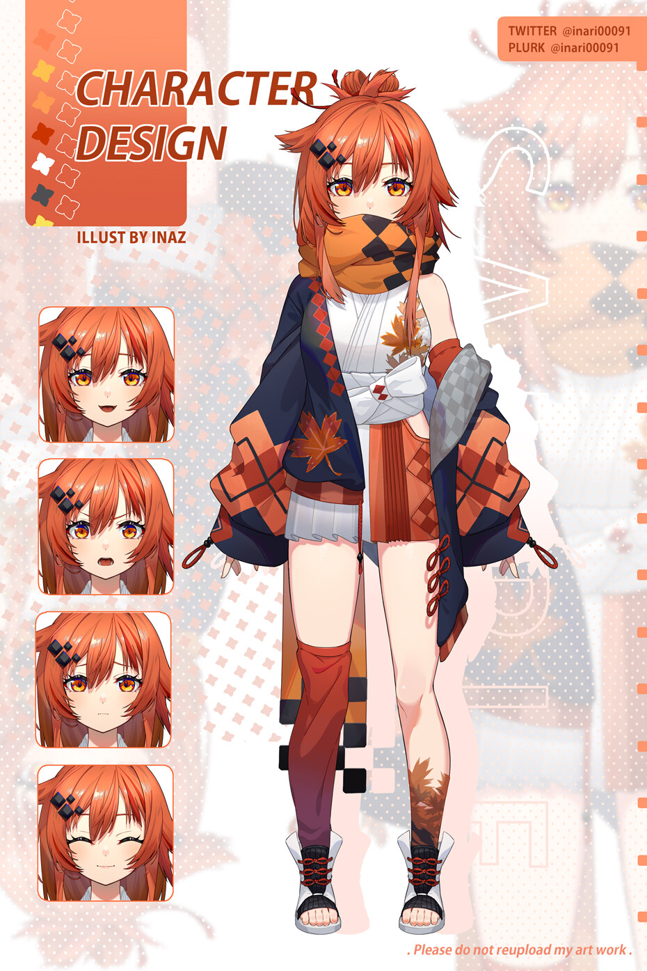 ArtStation - 2D live design-maple leaf girl