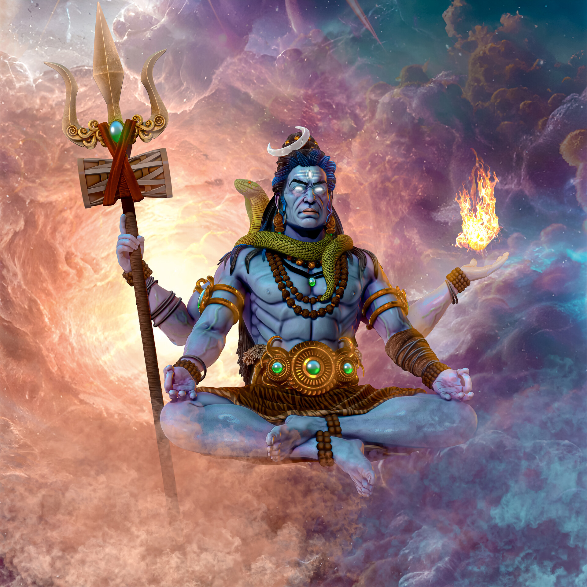 ArtStation - Artwork - Shiva the destroyer