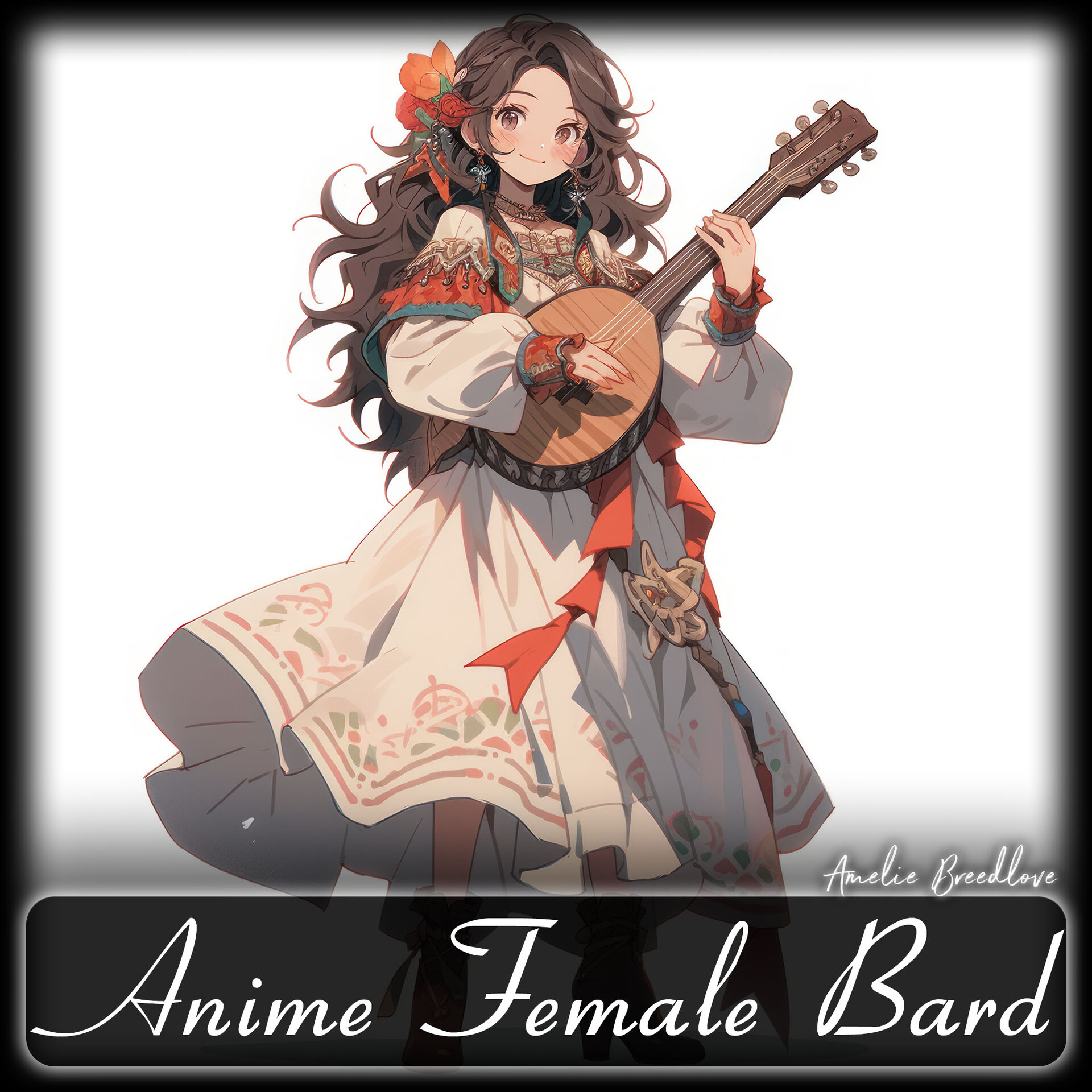 ArtStation - 200 Anime Female Bard (Full Body) Reference Pack | 4K | v.17