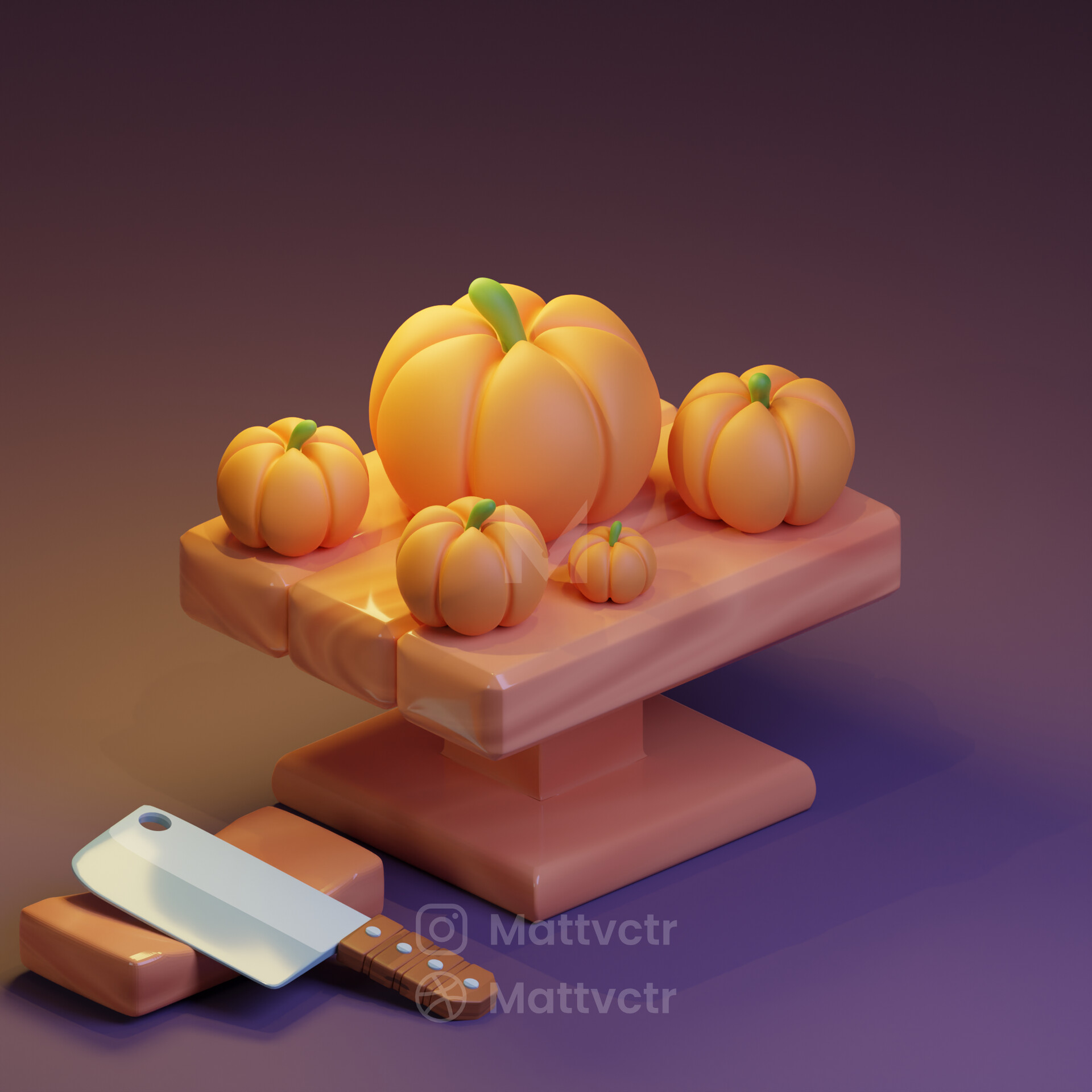 ArtStation - Pumpkins 3D Stylized Art