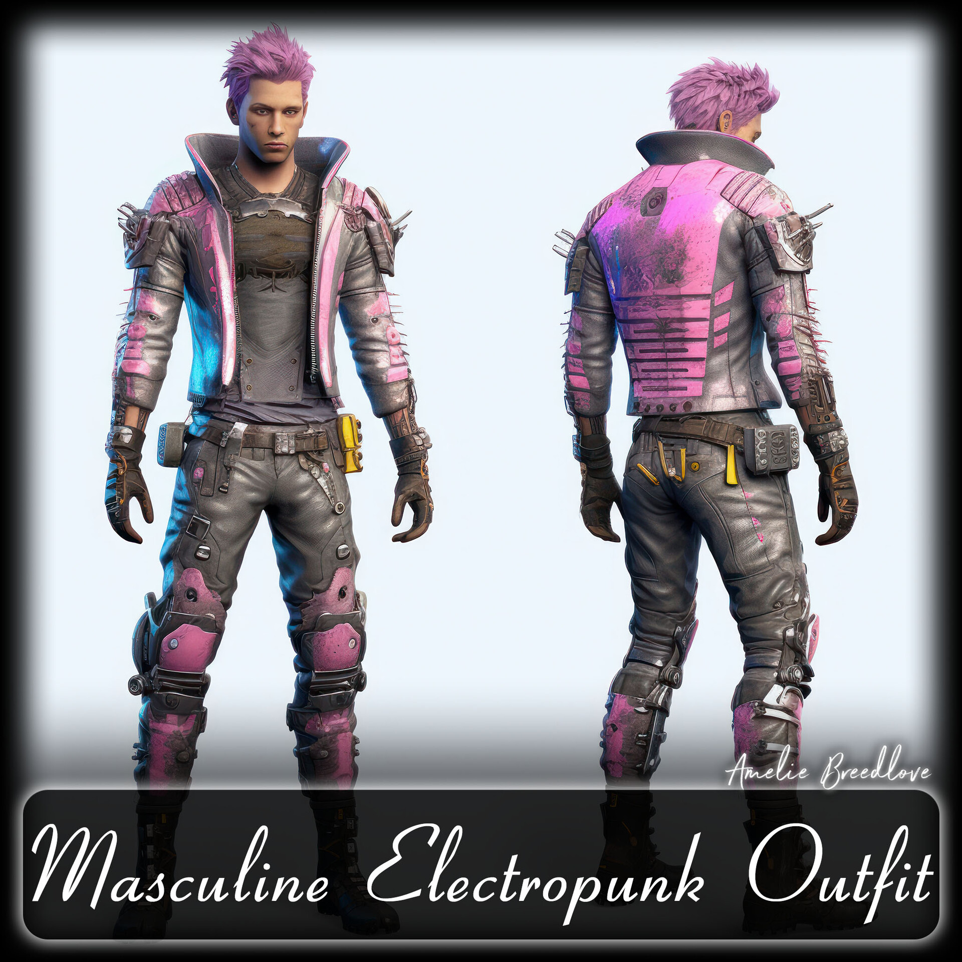 ArtStation - 200 Masculine Electropunk Outfit Reference Pack | 4K | v.72