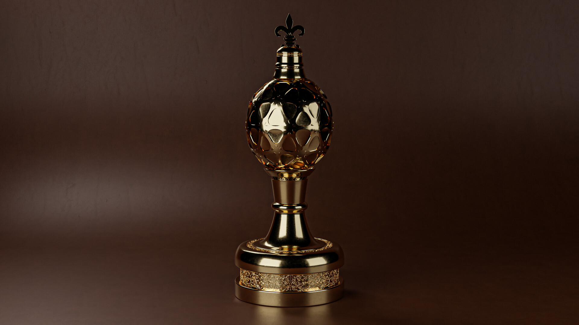 ArtStation - Golden Trophy With Ornamental Details U225XS