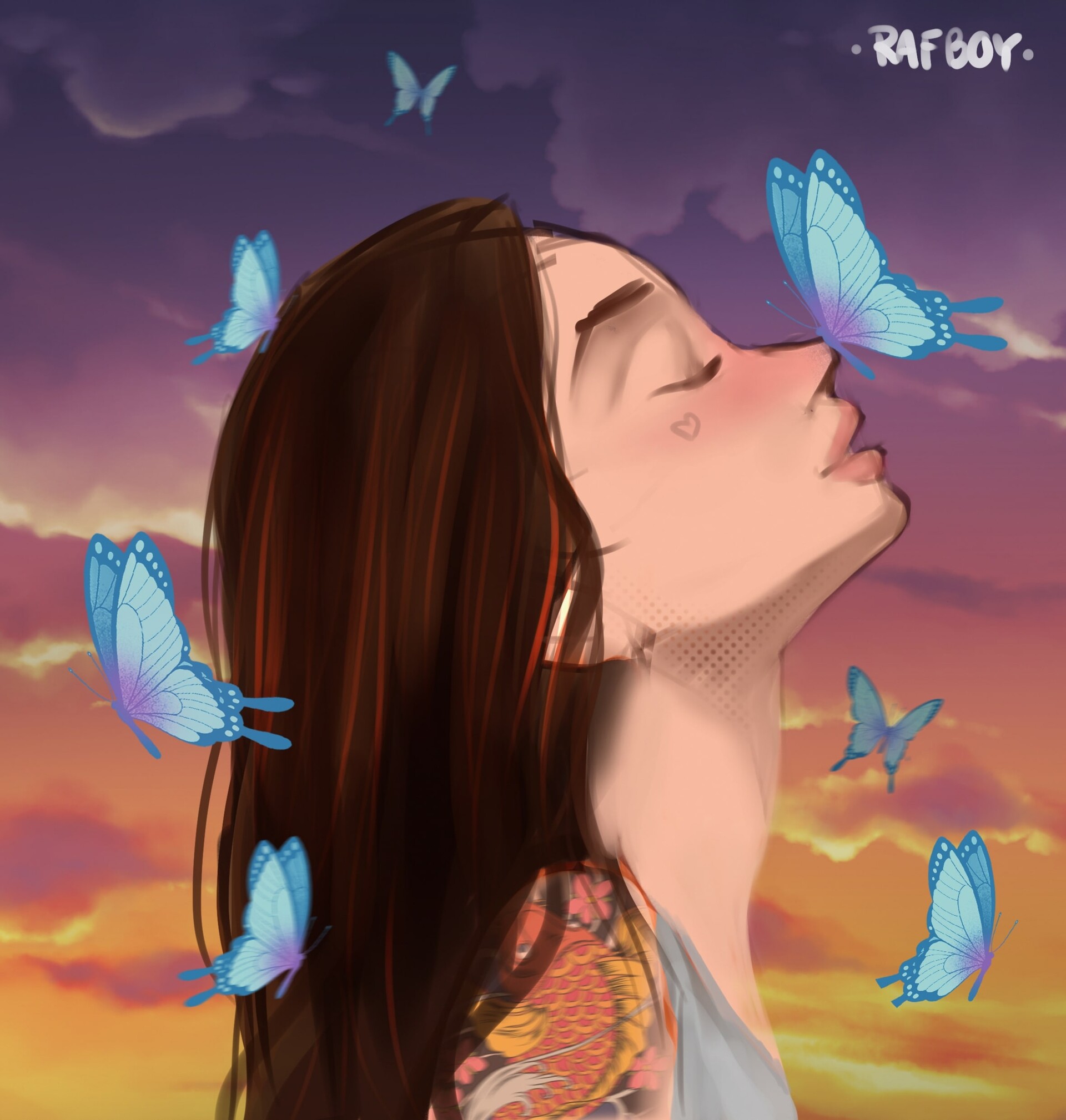 ArtStation - Butterfly girl