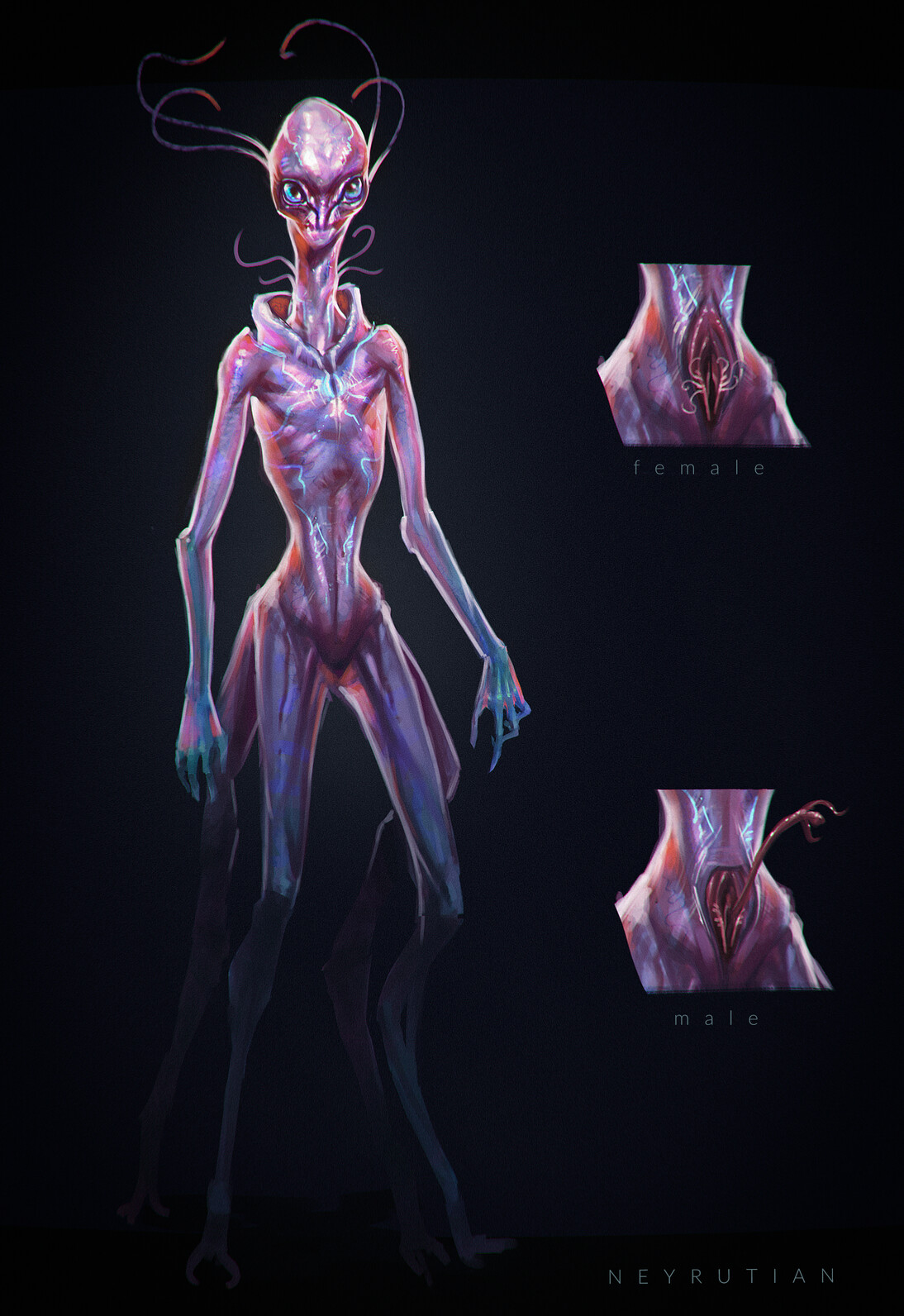 ArtStation - humanoid alien creature