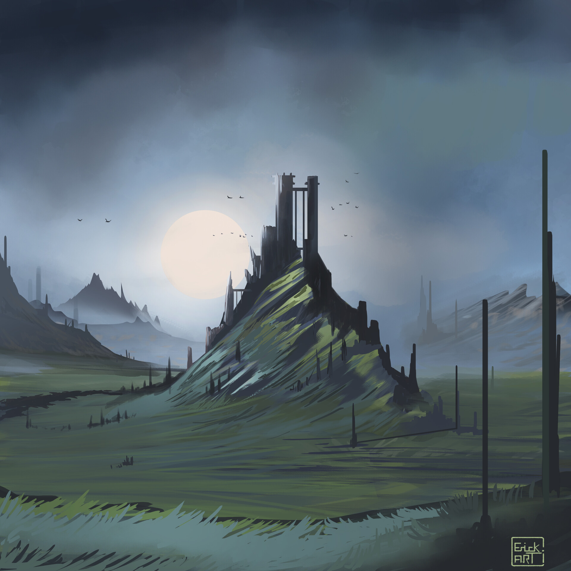 ArtStation - Castle inktober day 14