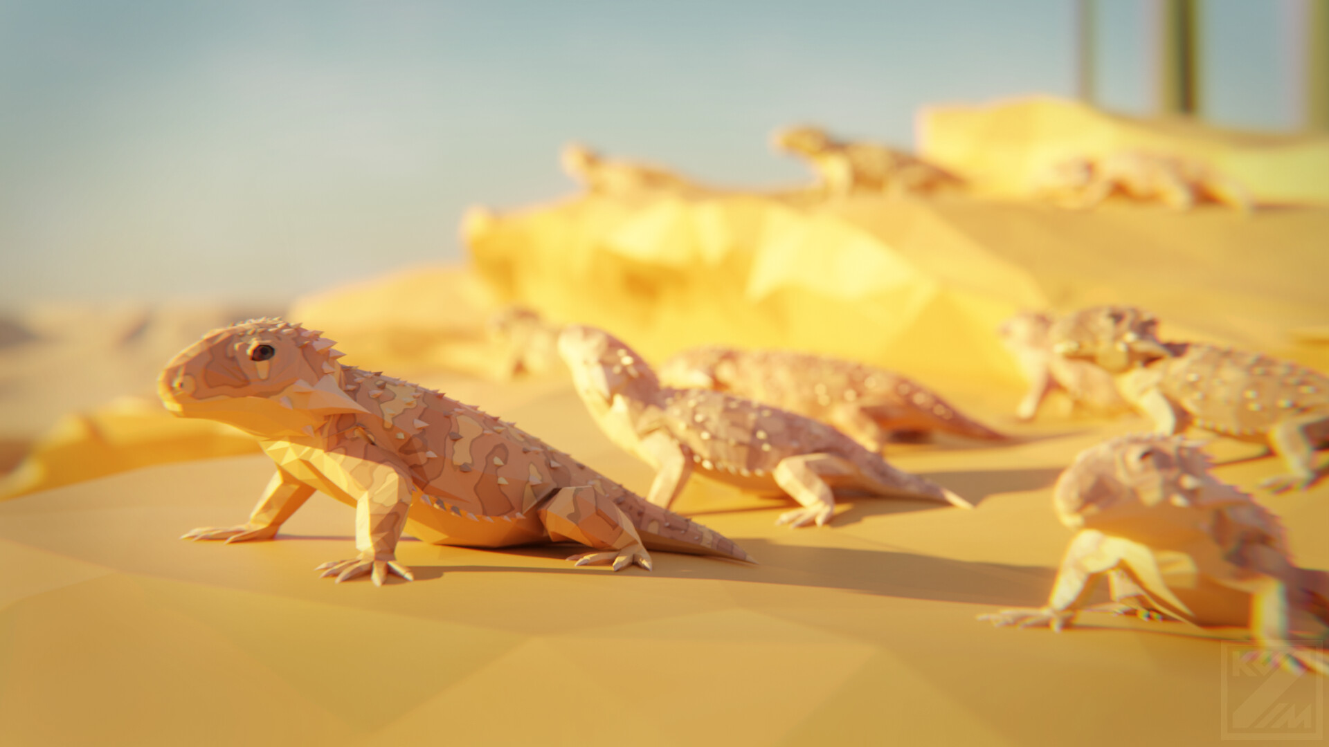 Adam Midzuk - Low Poly Paleoart set July - Sept 2023