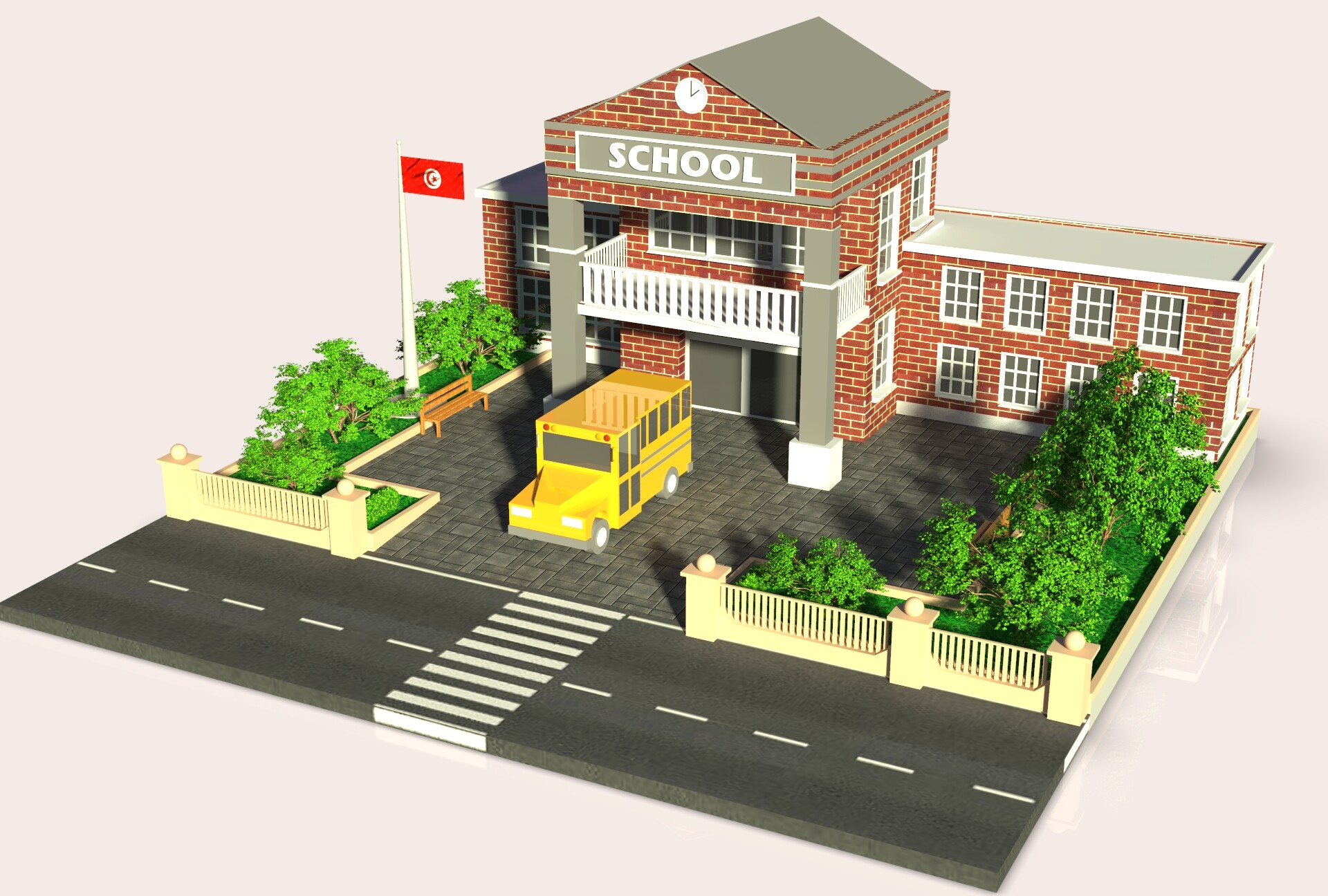 ArtStation - School 3D Design