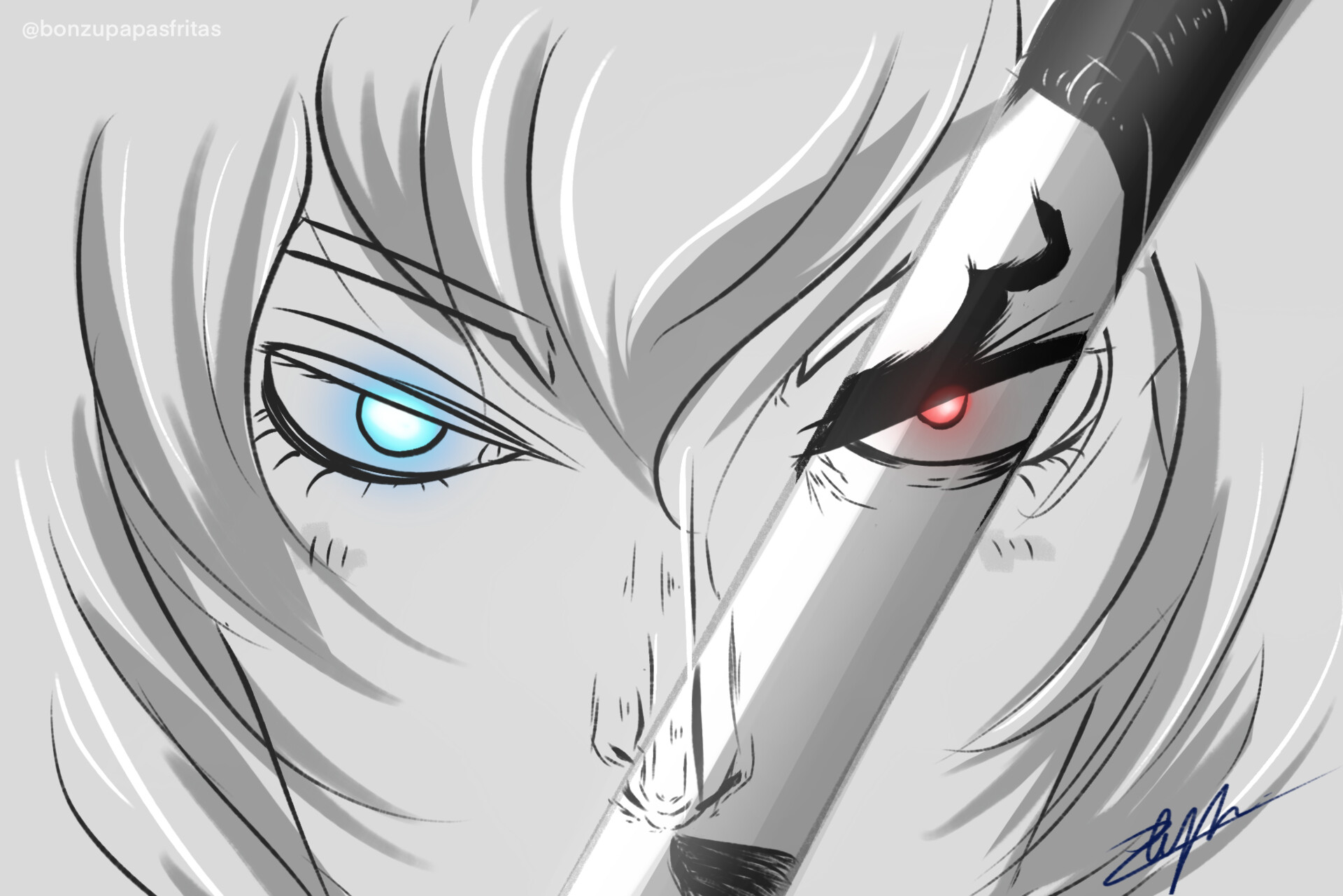 ArtStation - Draculatober Day 9 - Soma Cruz 🦇💙