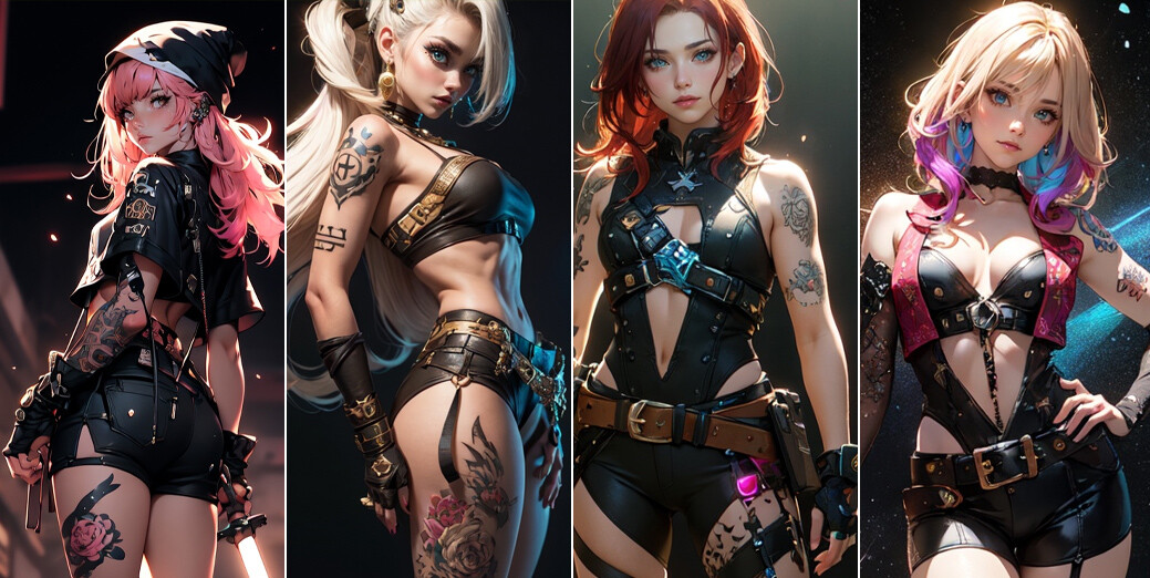 ArtStation - 200 | 4K Hippy Punk Fighters reference now in shop!