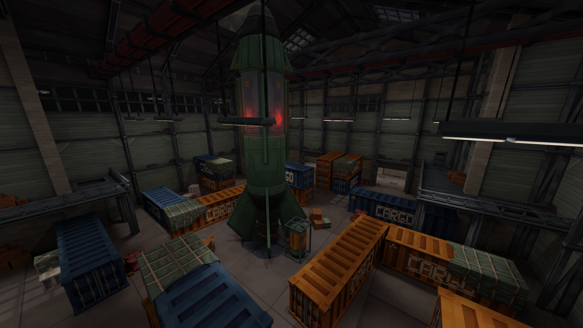 ArtStation - Stylized low-poly hangar map