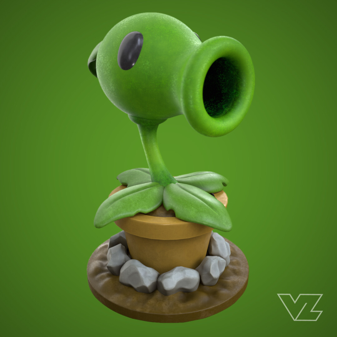 ArtStation - "Peashoter" Plants vs Zombies 3D Fanart