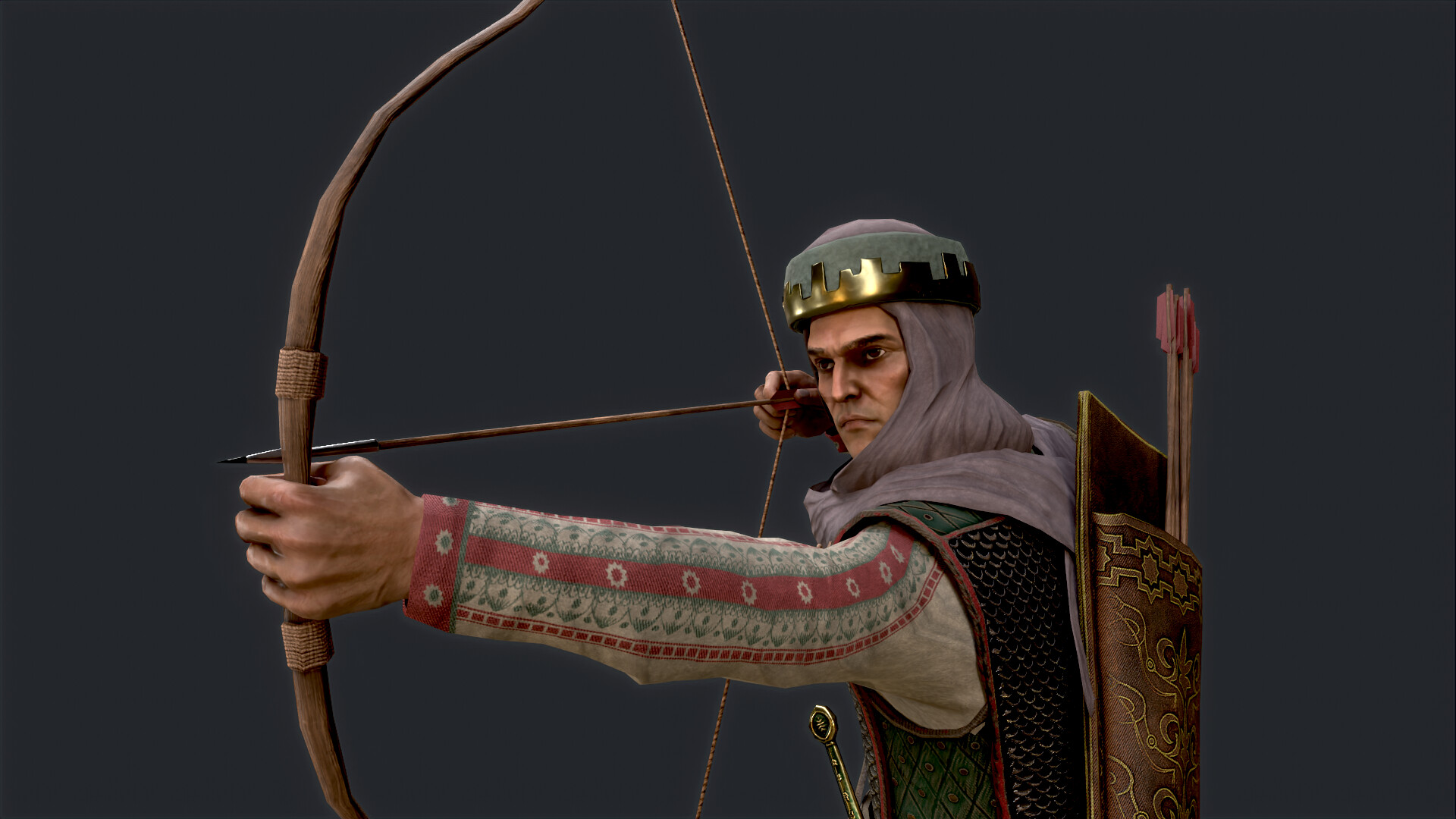 ArtStation - Persian 3 archer A pose Low_poly character redy for games
