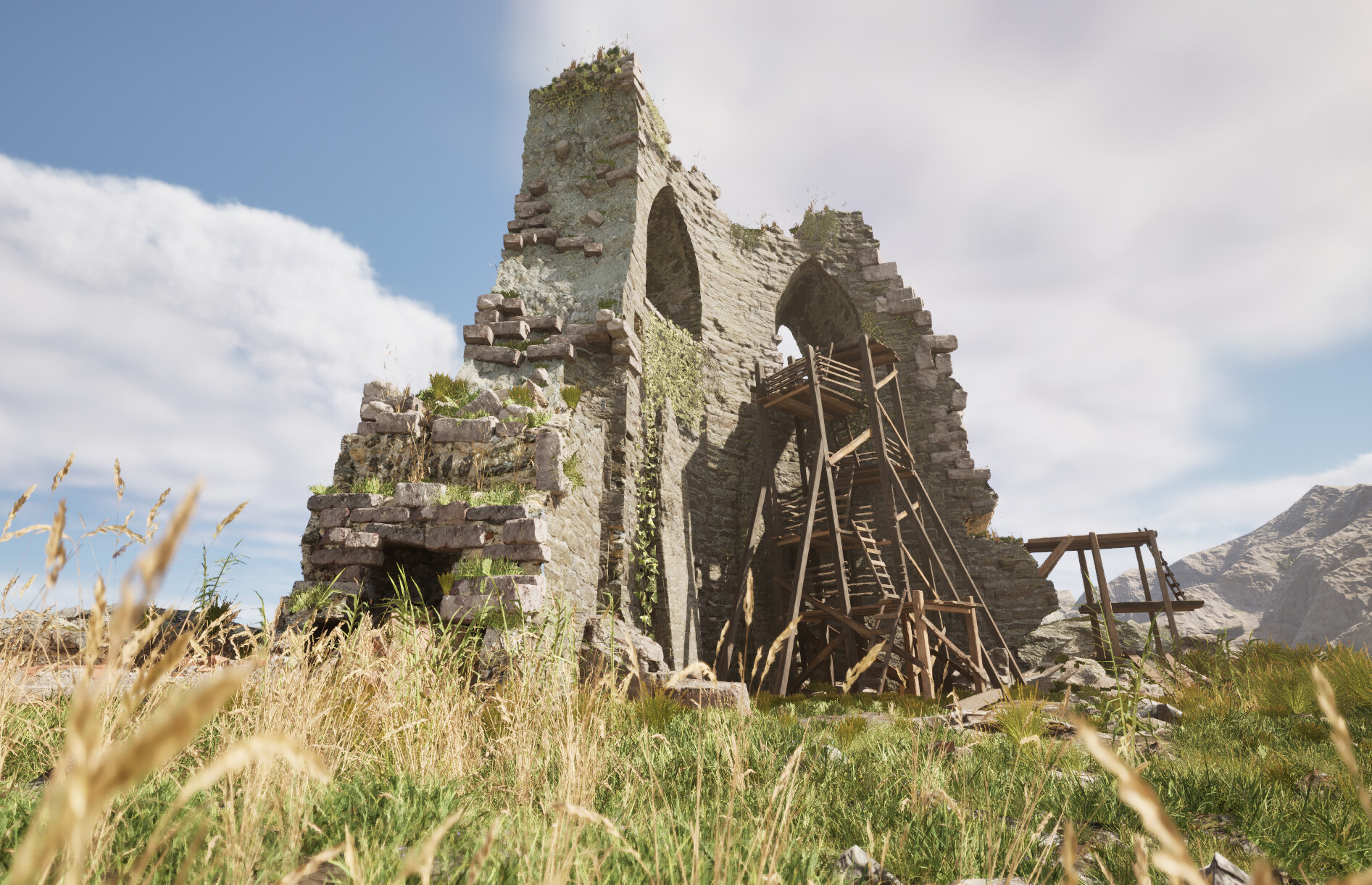ArtStation - Ruin on a hill