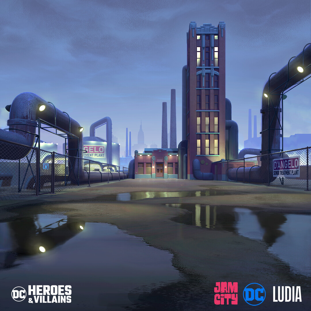 ArtStation - Gotham Sewer Treatment Plant