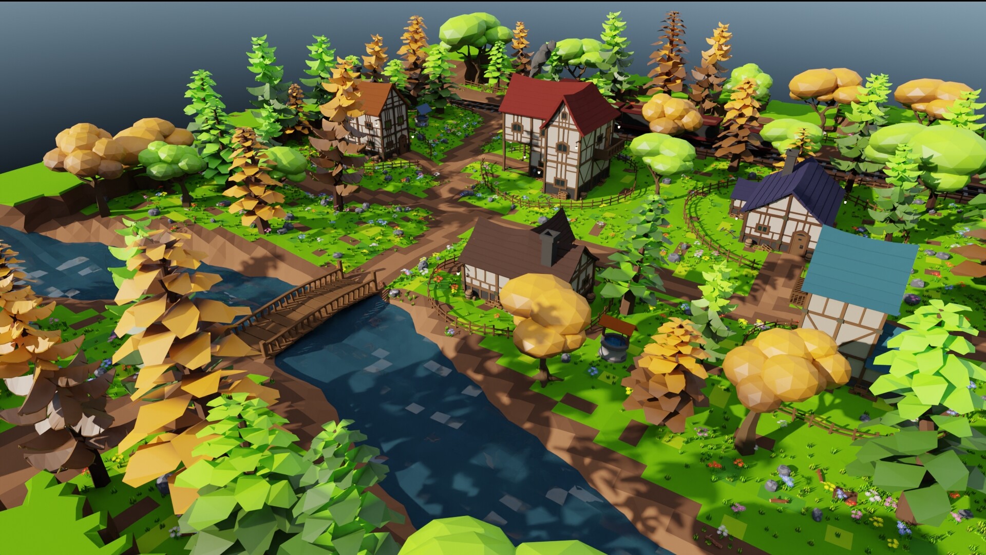 ArtStation - Medieval Town 3D model