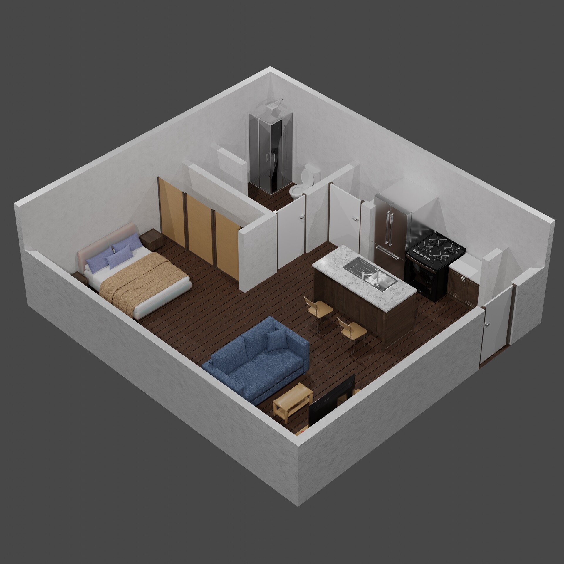 ArtStation - Small Flat apartment model