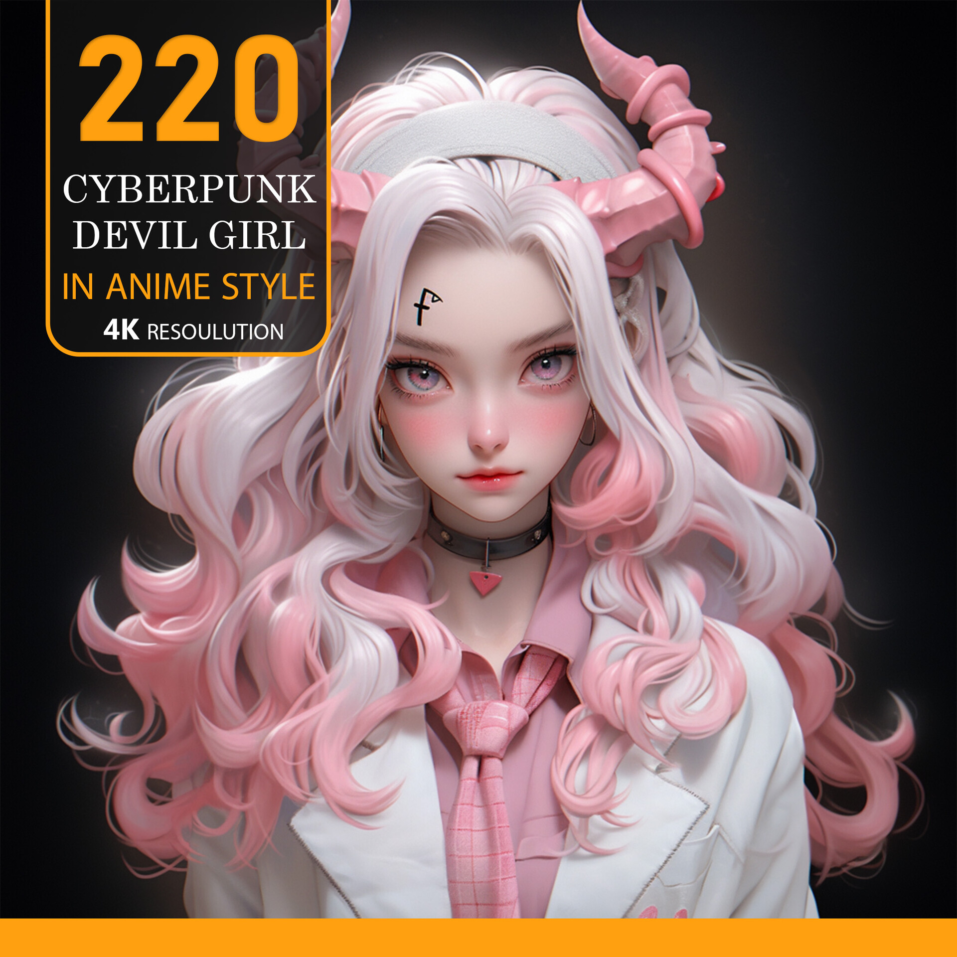 ArtStation - Cyberpunk Devil Girl In Anime Style Vol.47-4K|Anime ...