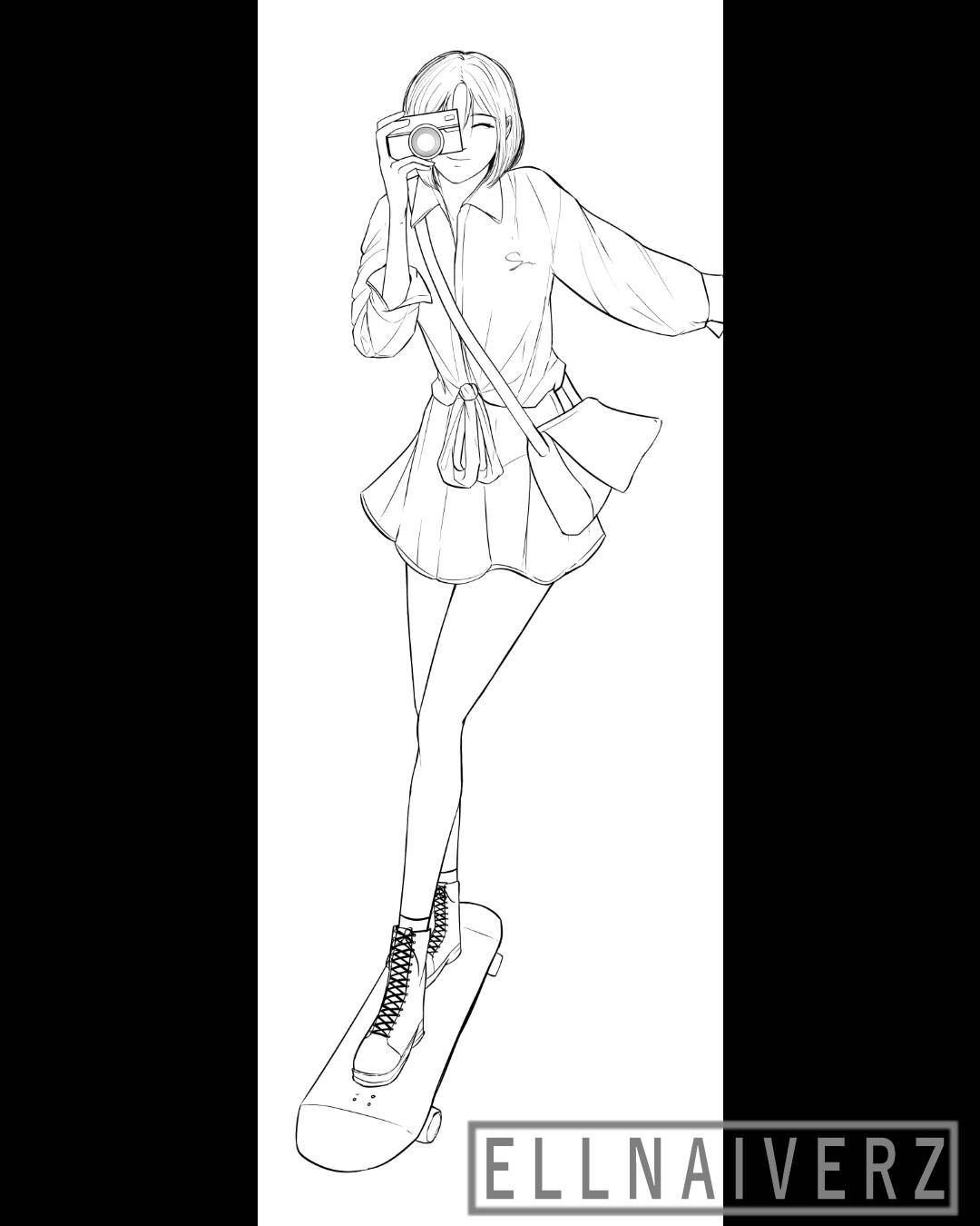 how to draw anime school girl shoes