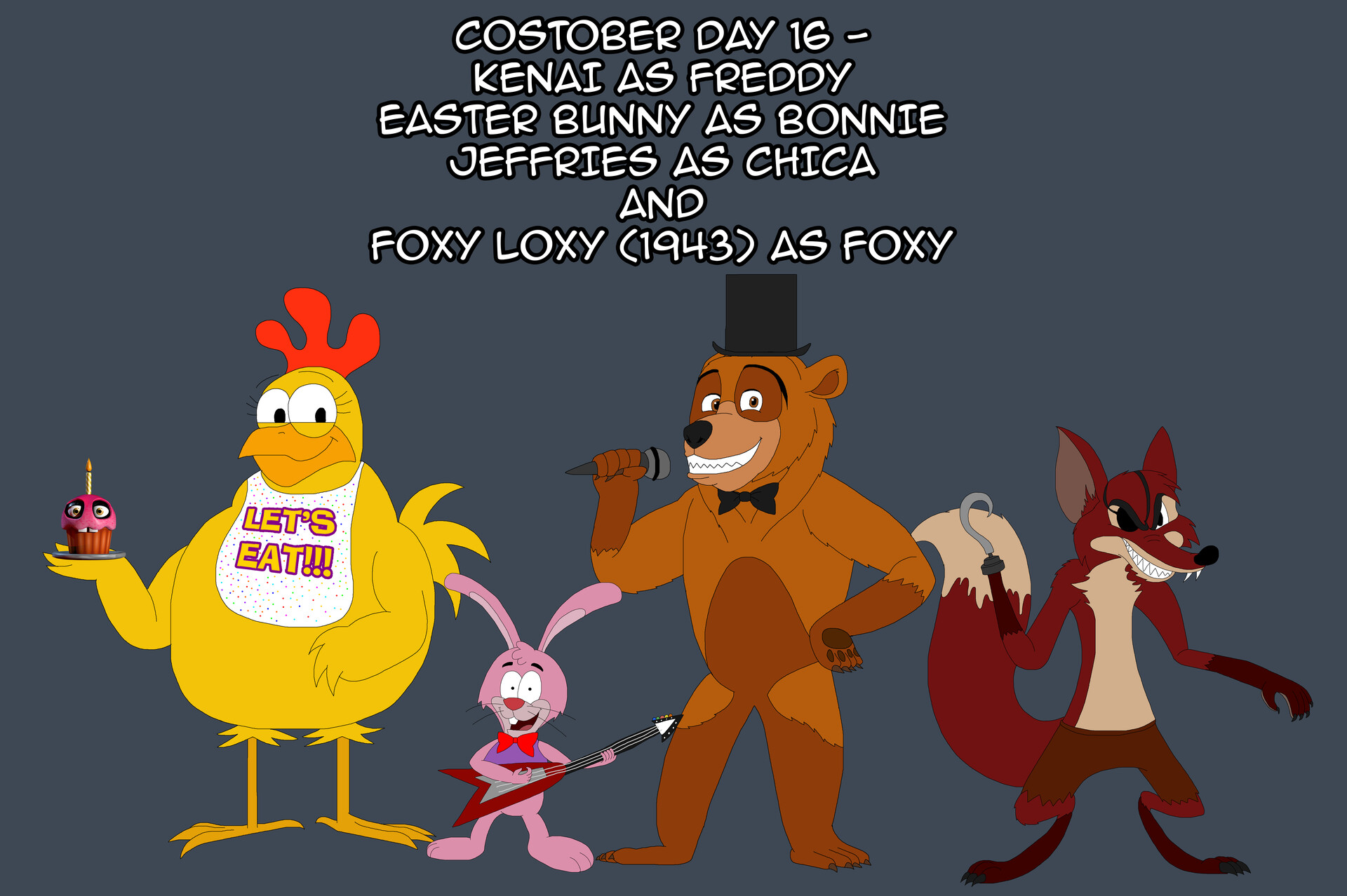 ArtStation - Costober 2023 Day 16 - Kenai,Easter Bunny,Jeffries and Foxy Loxy (1943)