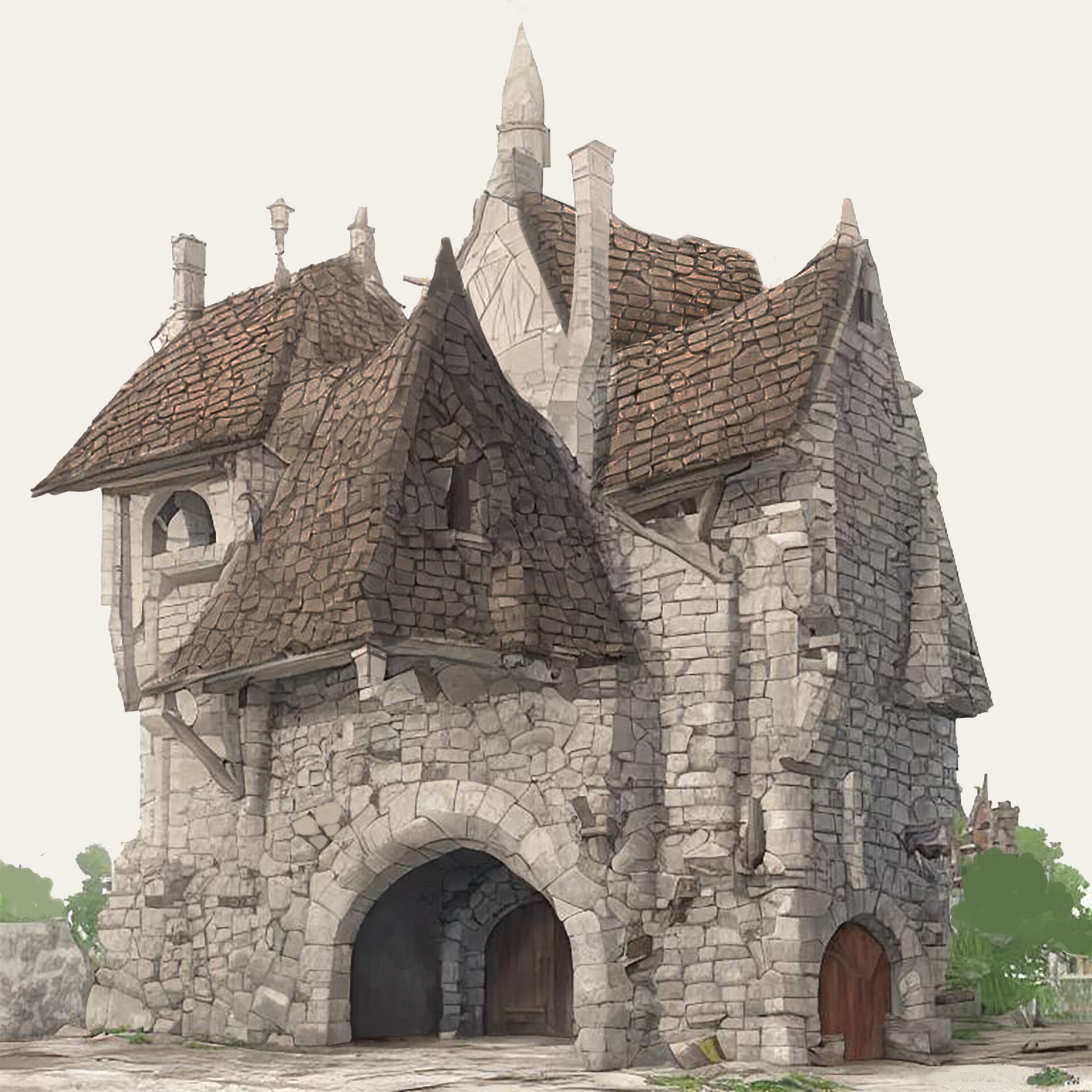 ArtStation - Medieval House Using AI
