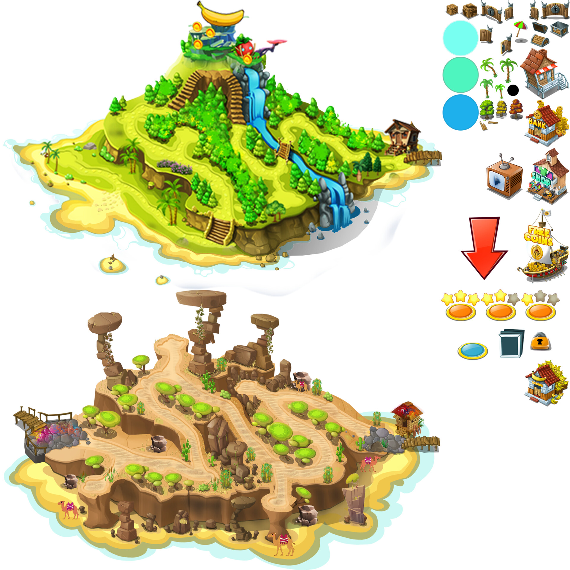 ArtStation - 2d game elements