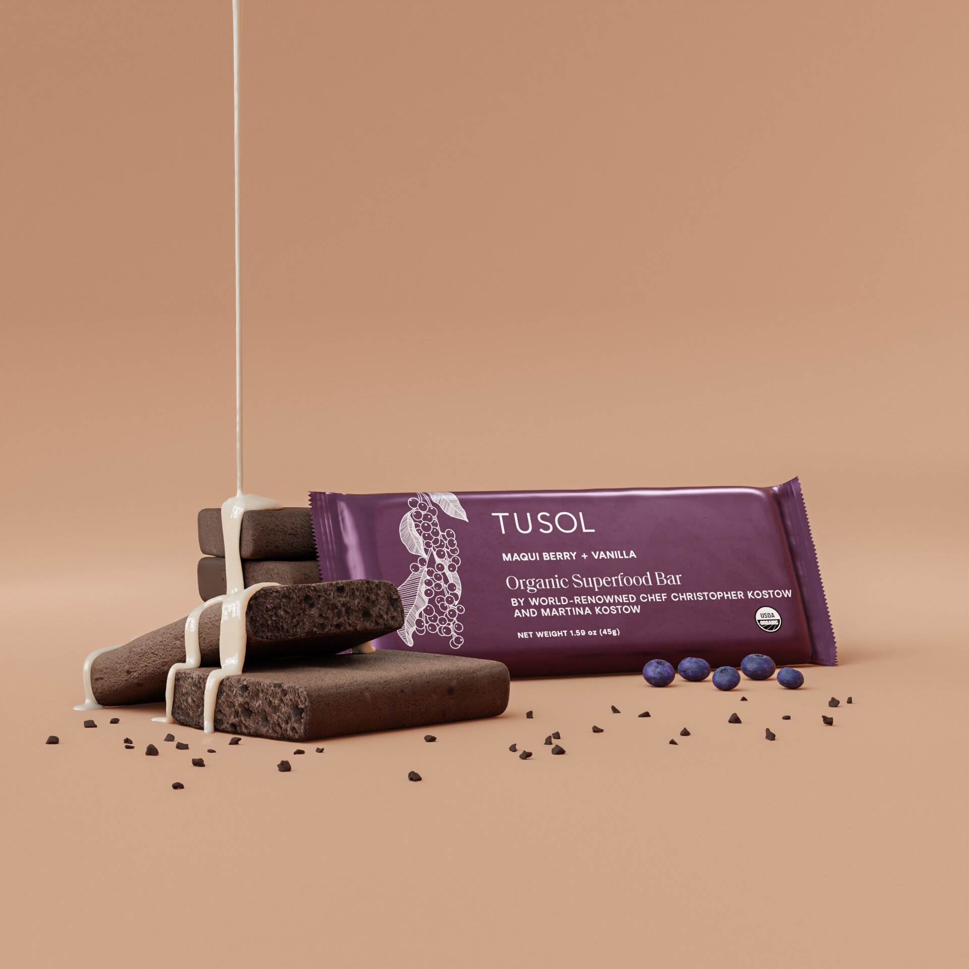 Kiwi Games - TUSOL Wellness protein bar renders