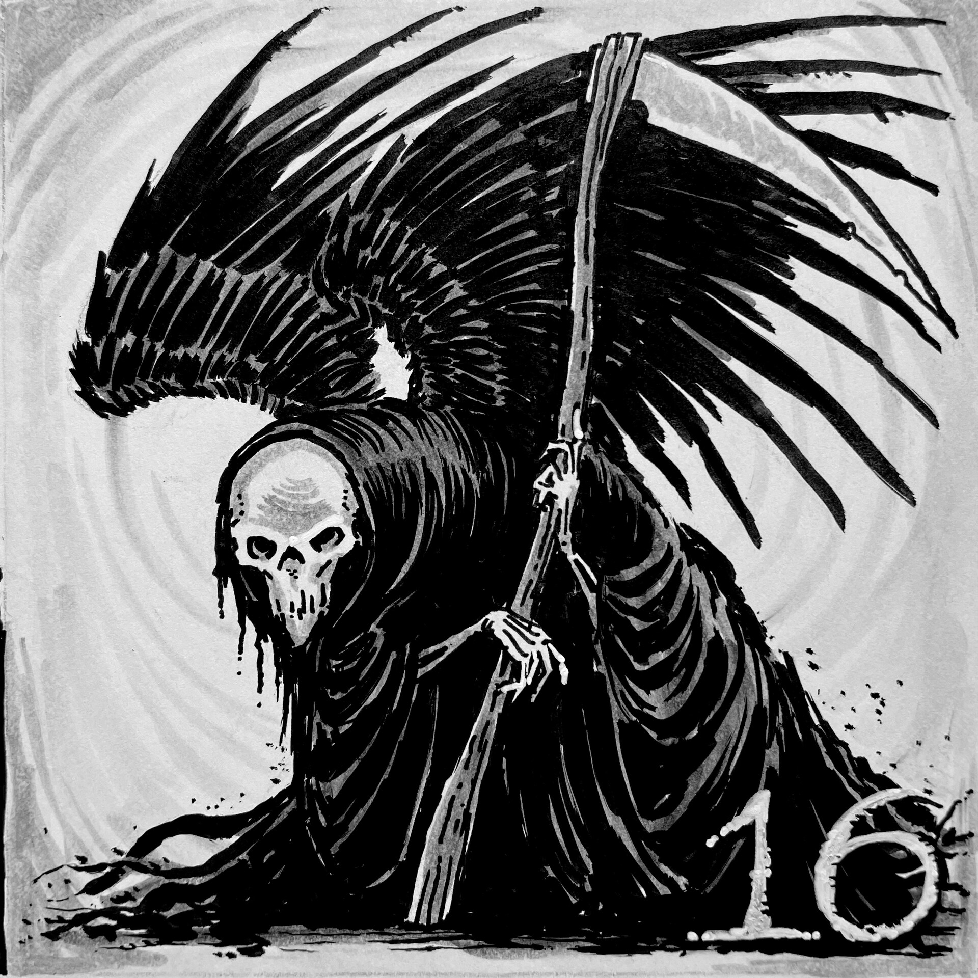 ArtStation - 16. Angel - Inktober