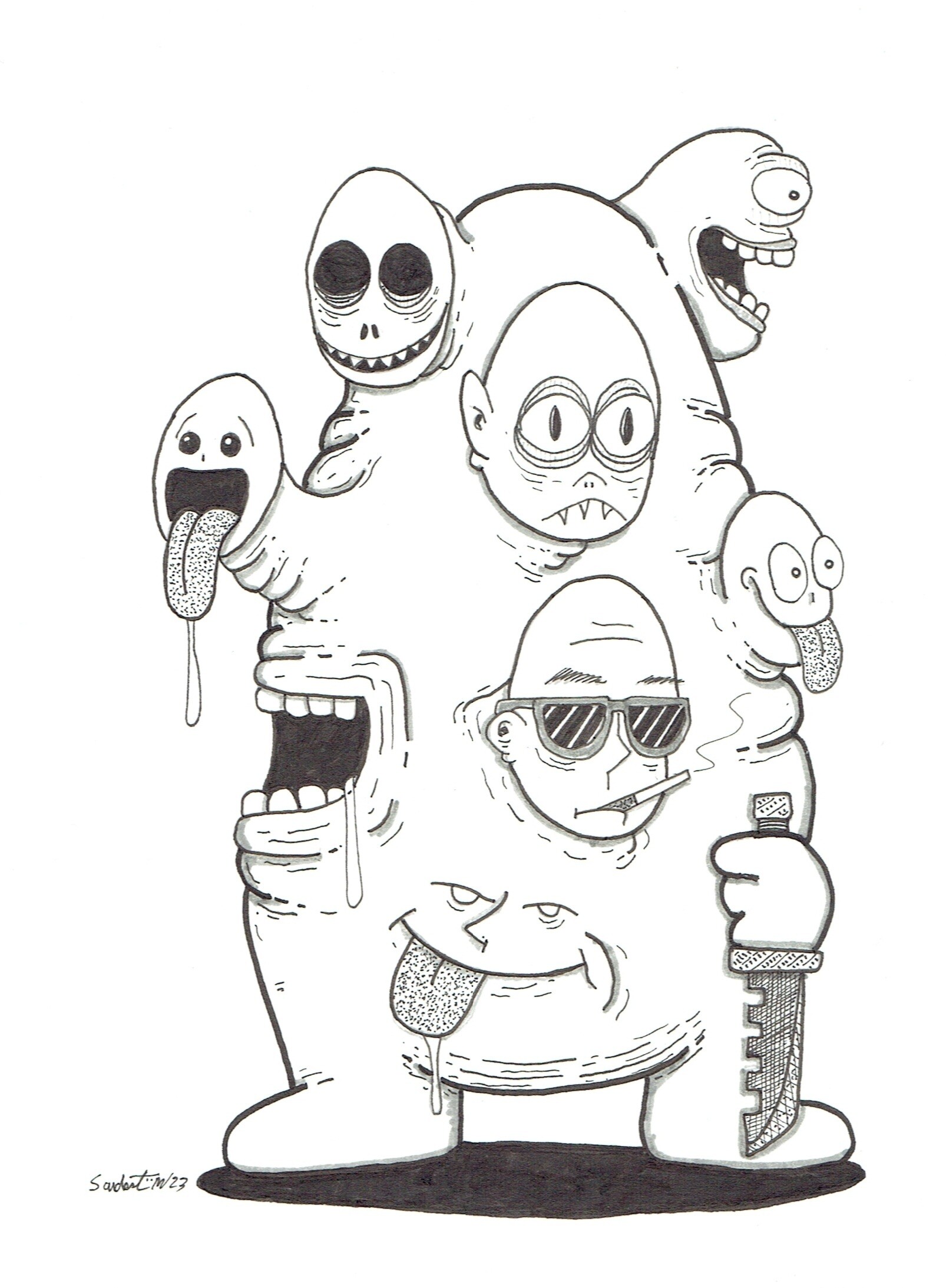 ArtStation - Scribble Beast 455 - Inktober Day 15: Dagger