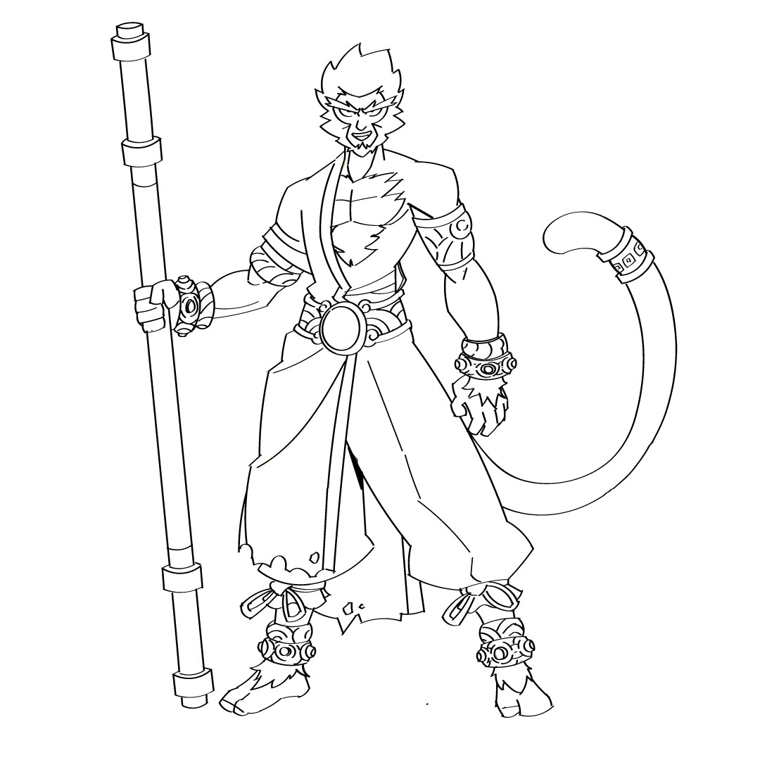 monkey king coloring pages printable