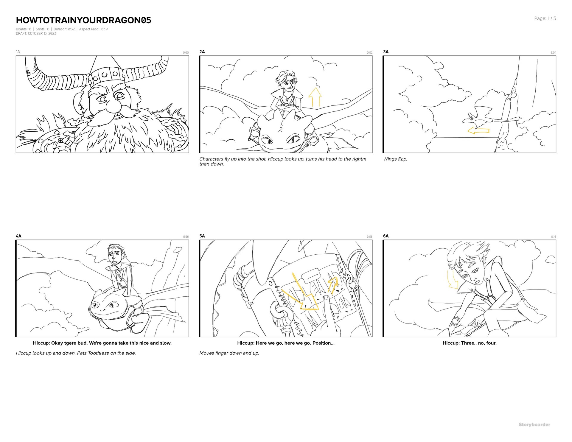 ArtStation - How to Train Your Dragon Practice Storyboarding