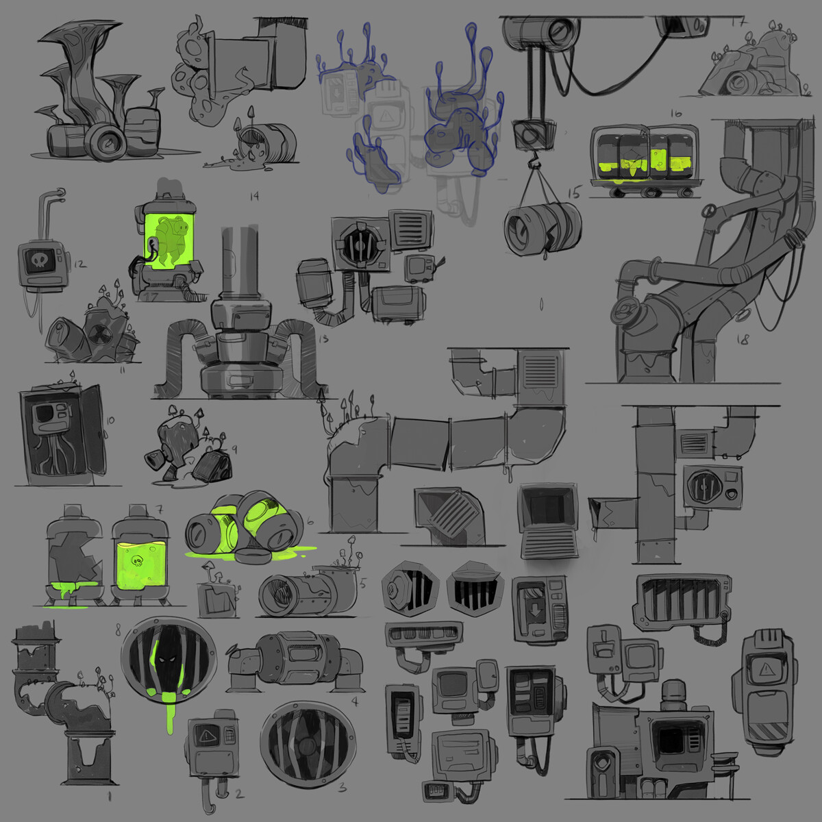 Aleksandr Pushai - BlastBrigade. Concept Art. Environments. 2020