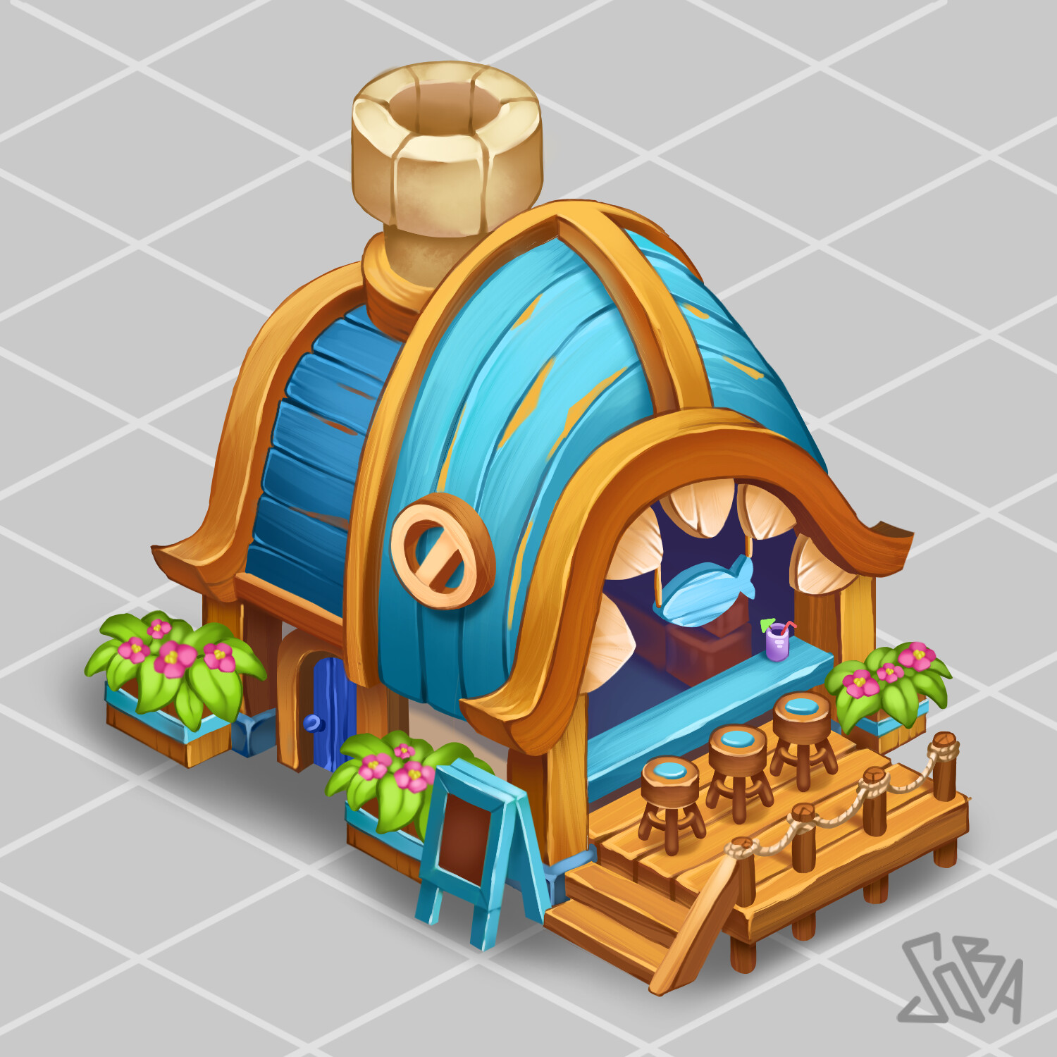 ArtStation - Shark Cafe