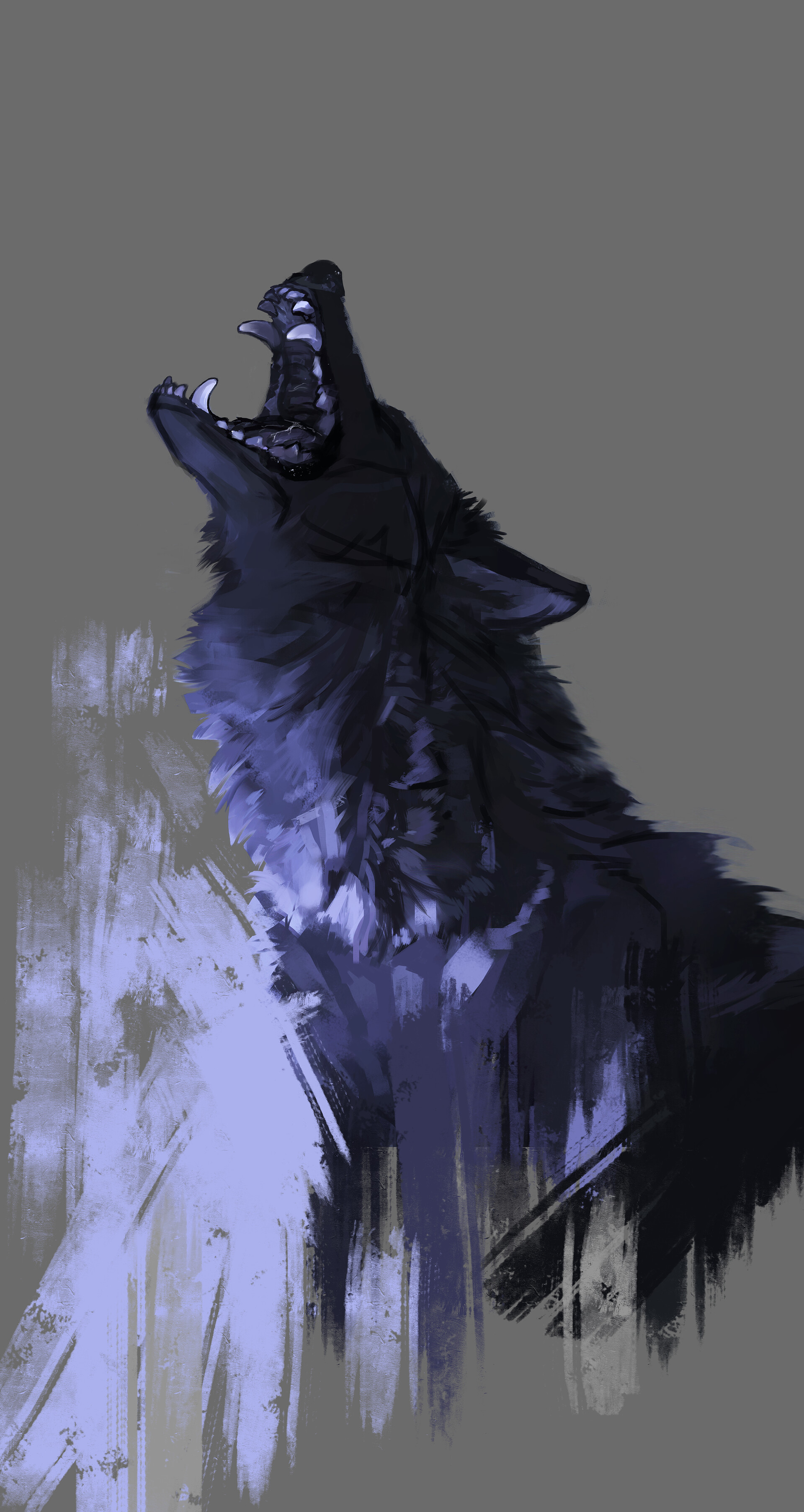 ArtStation - Sketch of a wolf