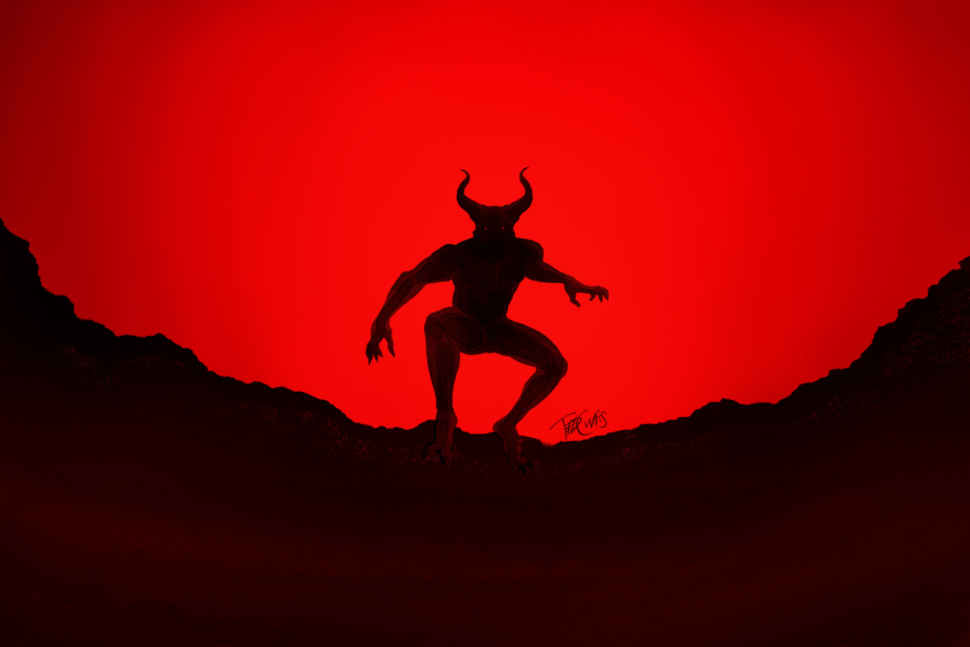 ArtStation - Inktober 2023: Day 17 - Demon