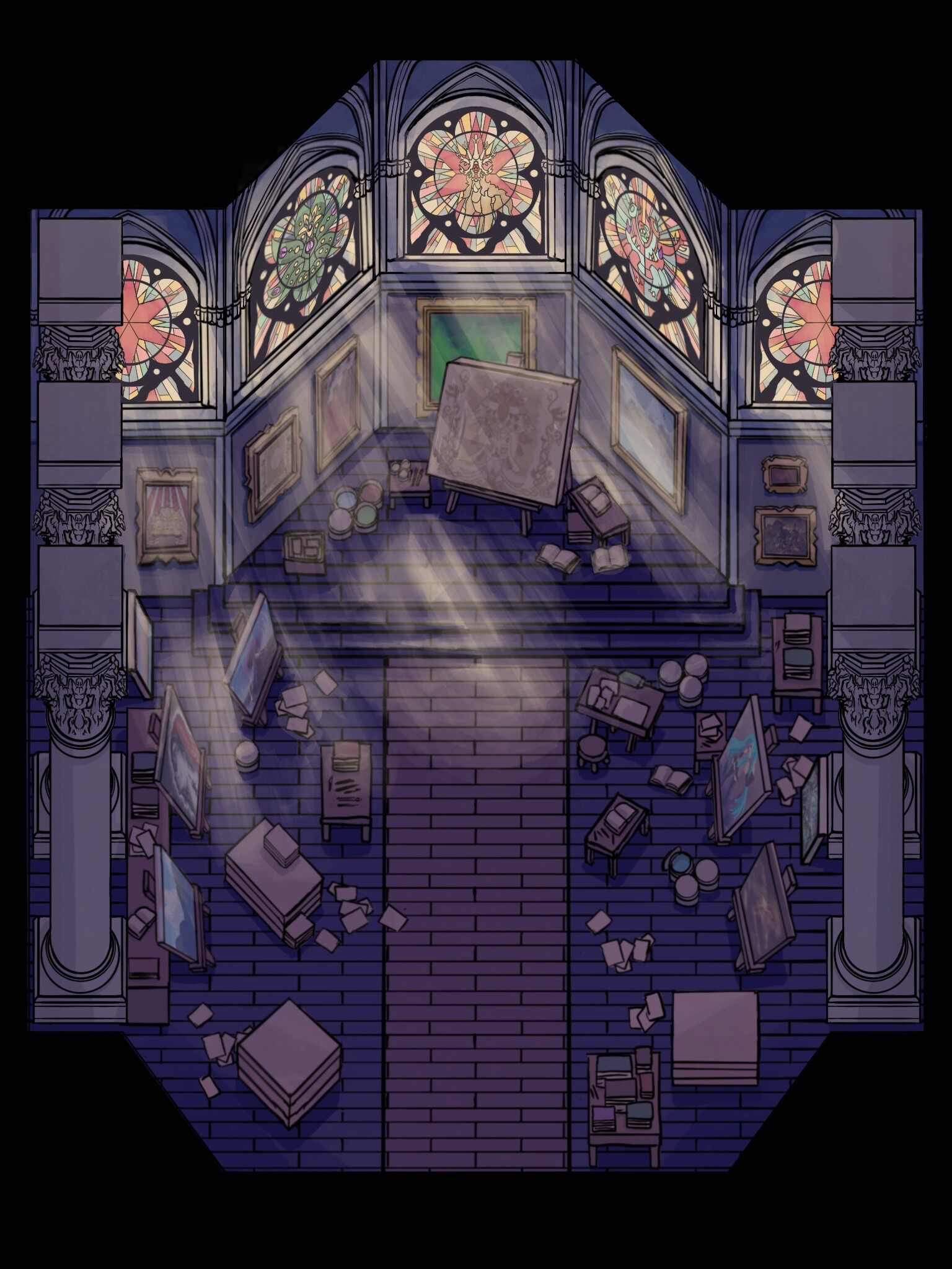 ArtStation - Pokémon Elysium: Gym Battle Room