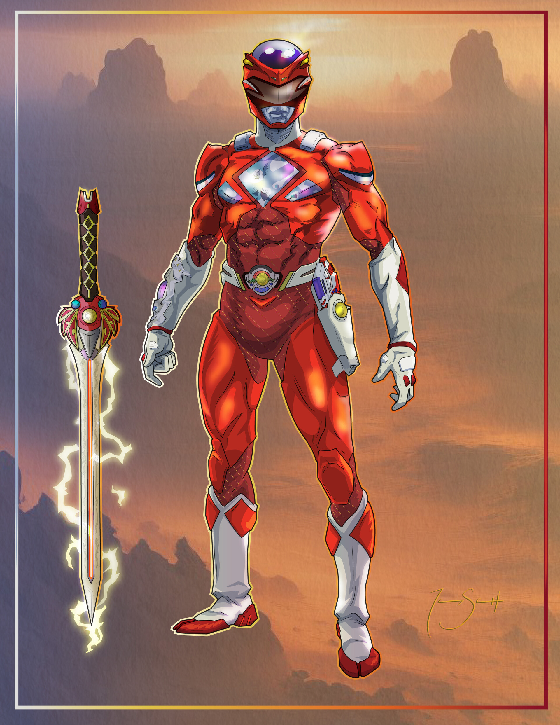 ArtStation - Red Ranger Redesign
