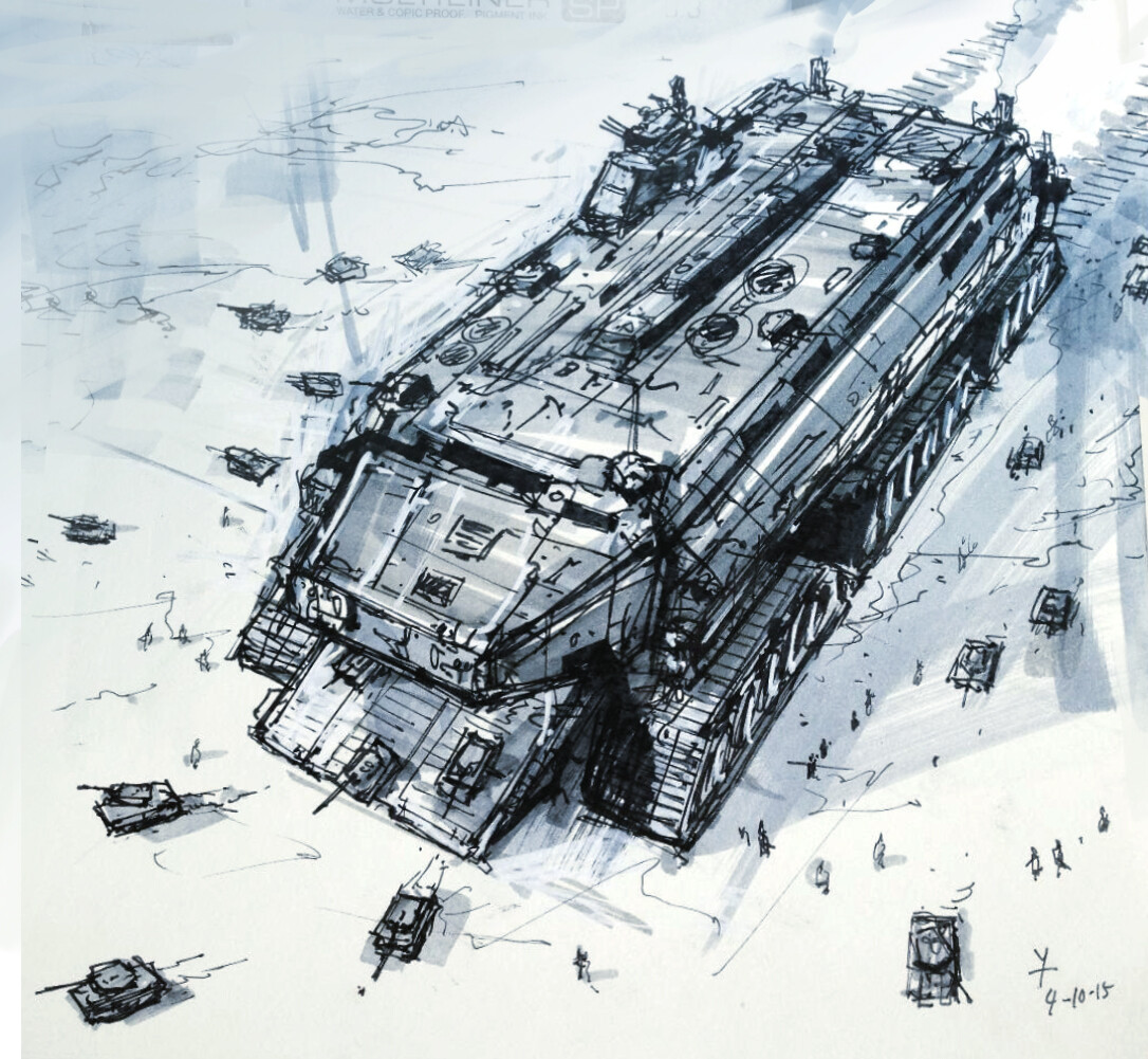 ArtStation - Tank carrier sketch