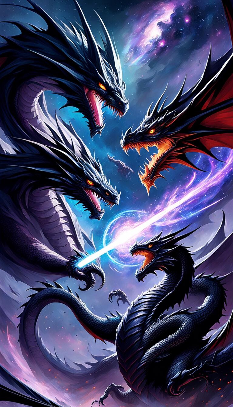 ArtStation - Universal Dragons - Galaxy, Vibrant, Purple Dragons, Solar ...