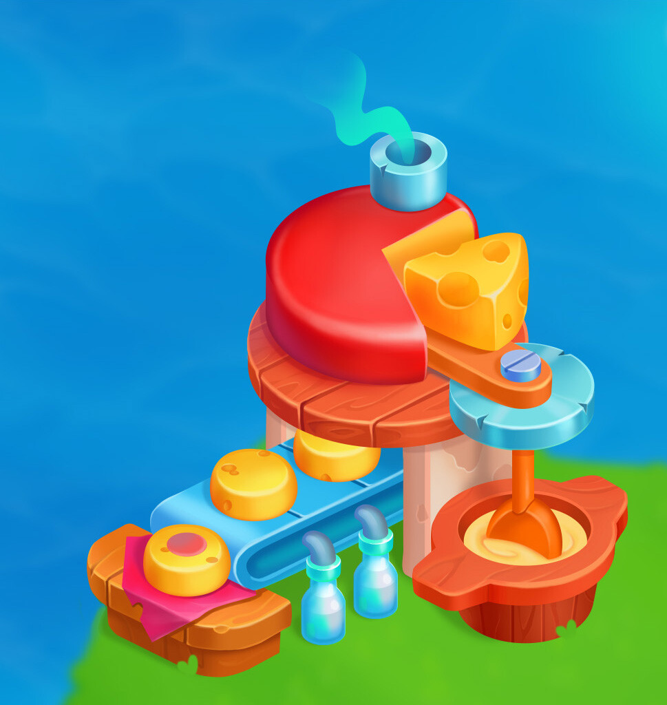 ArtStation - Isometric cheese factory