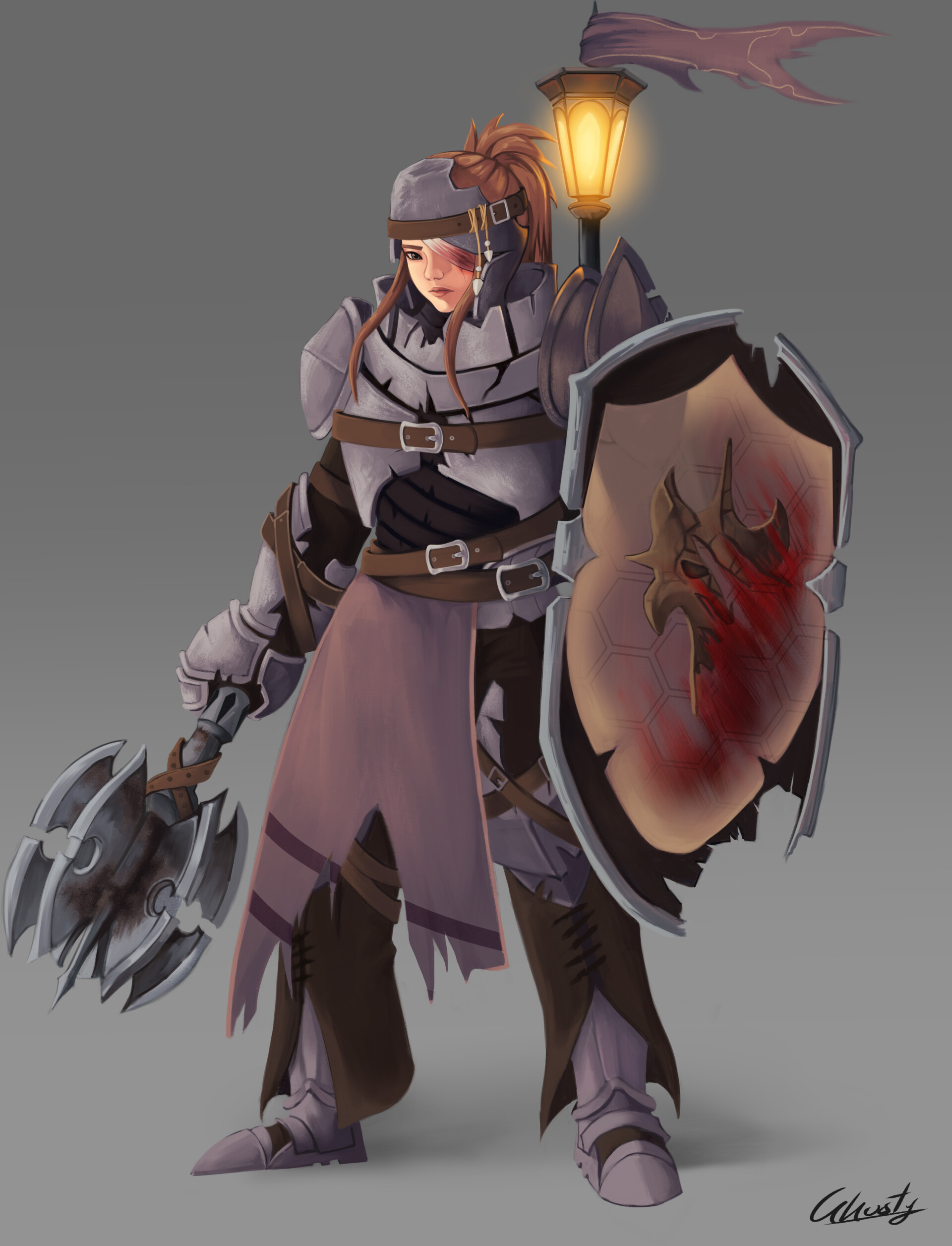 ArtStation - (Broken) Fan skin concept art of Brigitte from overwatch