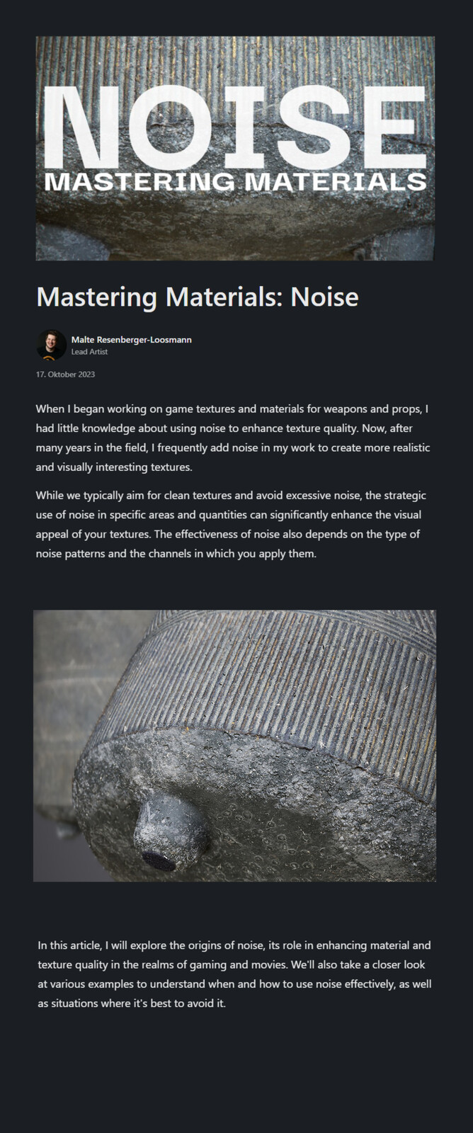 Malte Resenberger-Loosmann - Mastering Materials: Noise