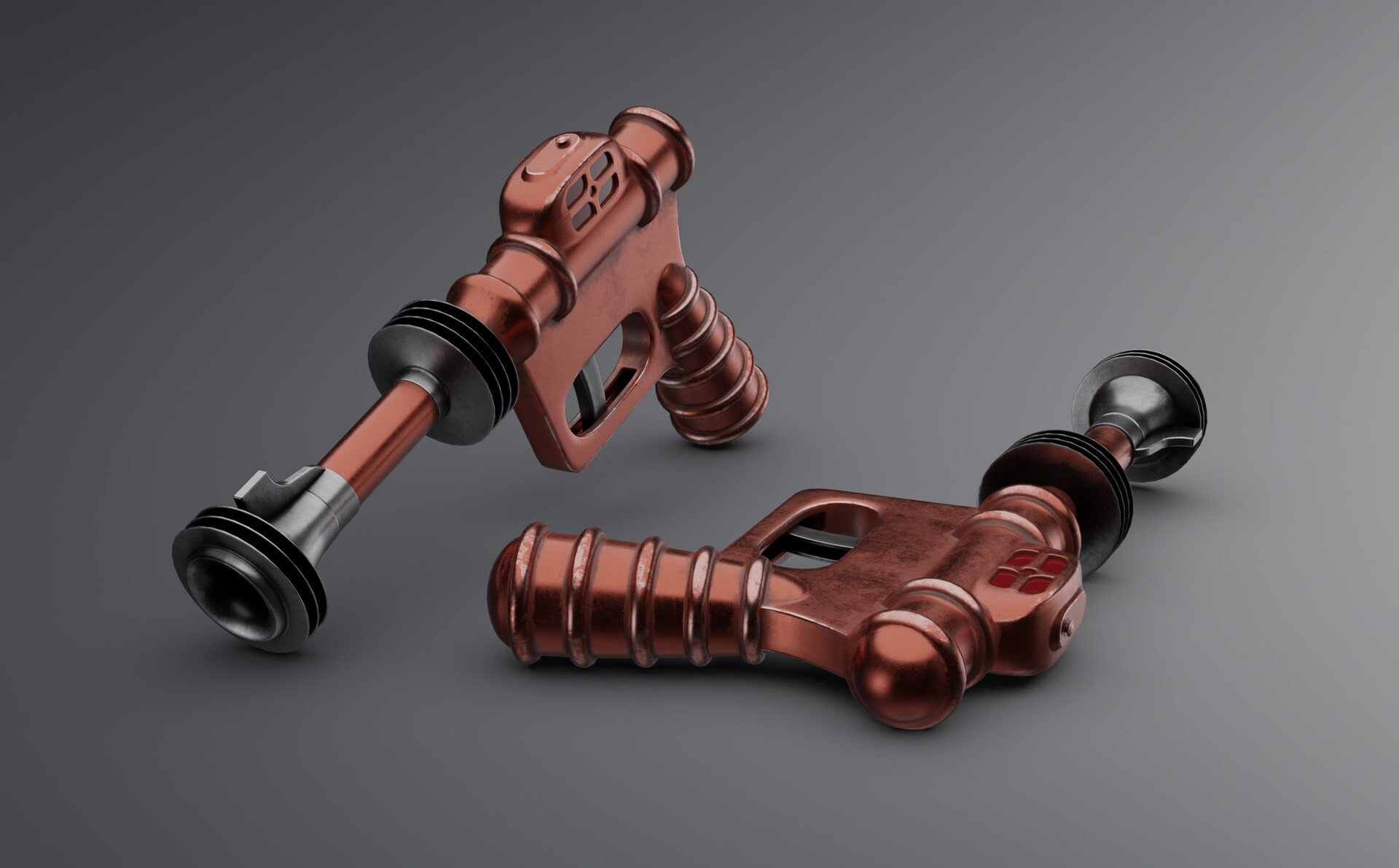 ArtStation - Buck Rogers Atomic Disintegrator, high to low poly, WIP, 2023